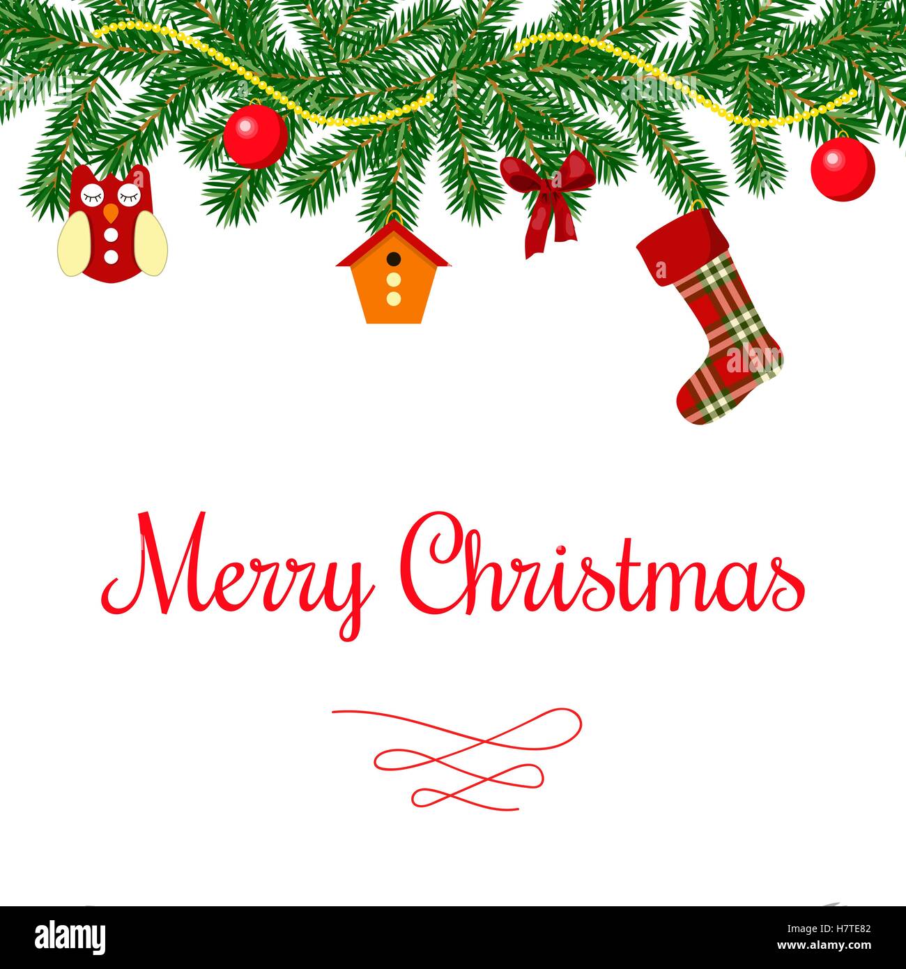 Red bow christmas tree Stock Vector Images - Alamy