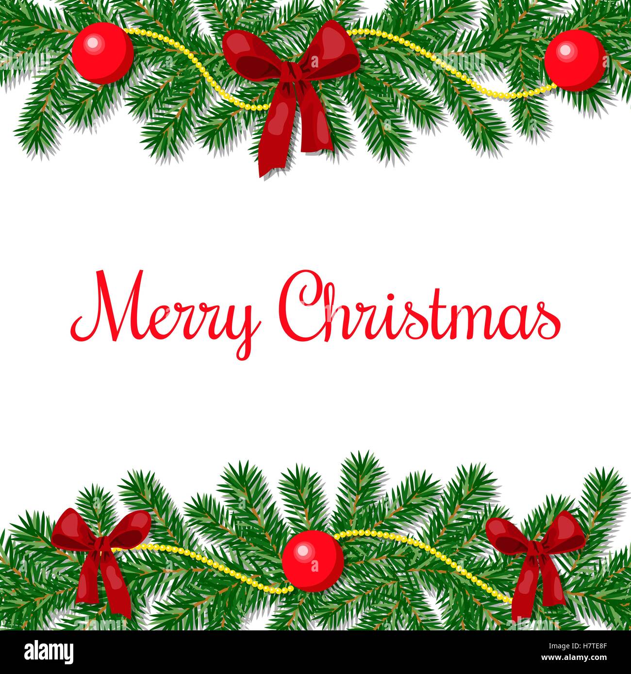 Red bow christmas tree Stock Vector Images - Alamy