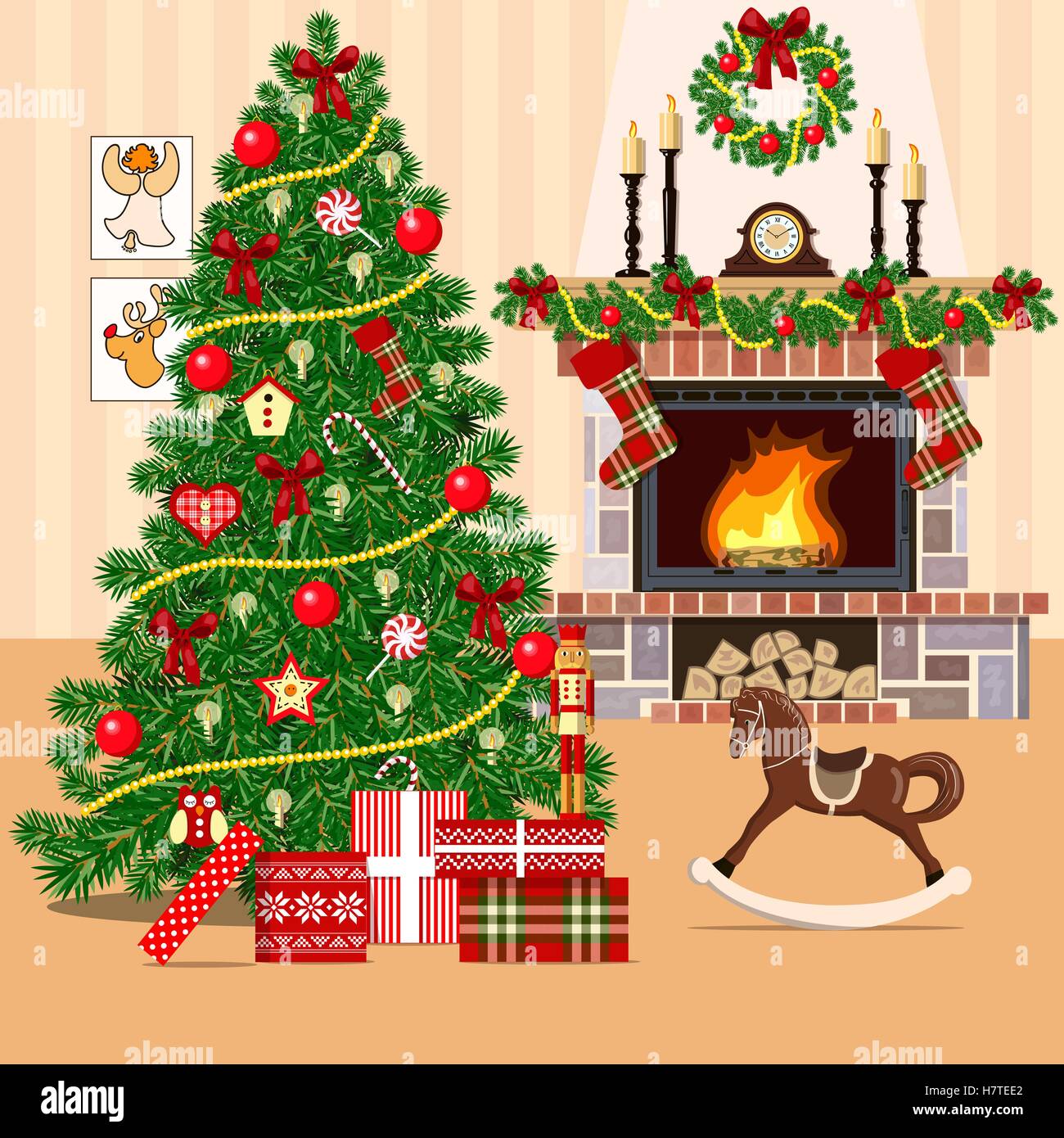 English living room Stock Vector Images - Alamy