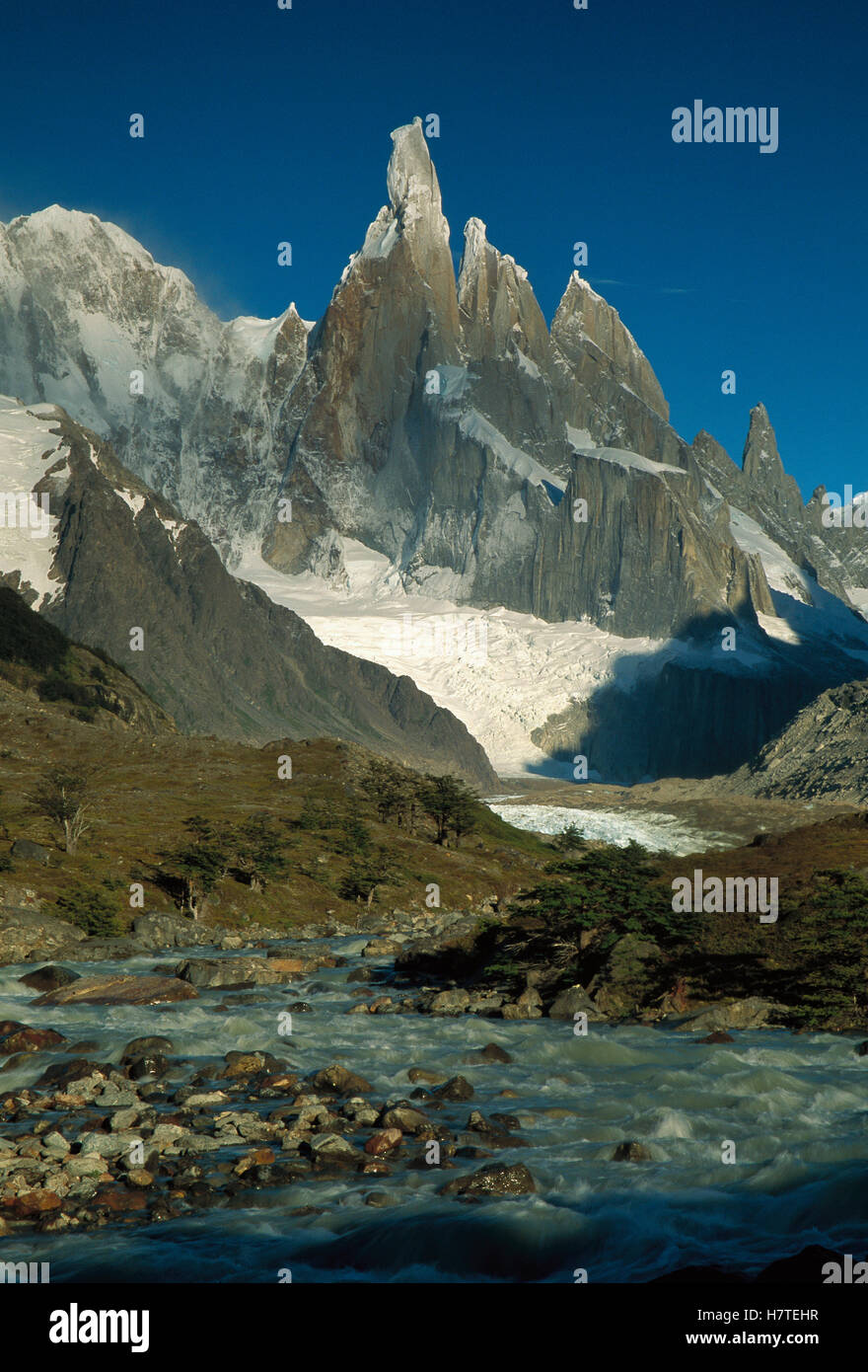 Cerro Torre seen from Agostini camp, Los Glaciares National Park ...