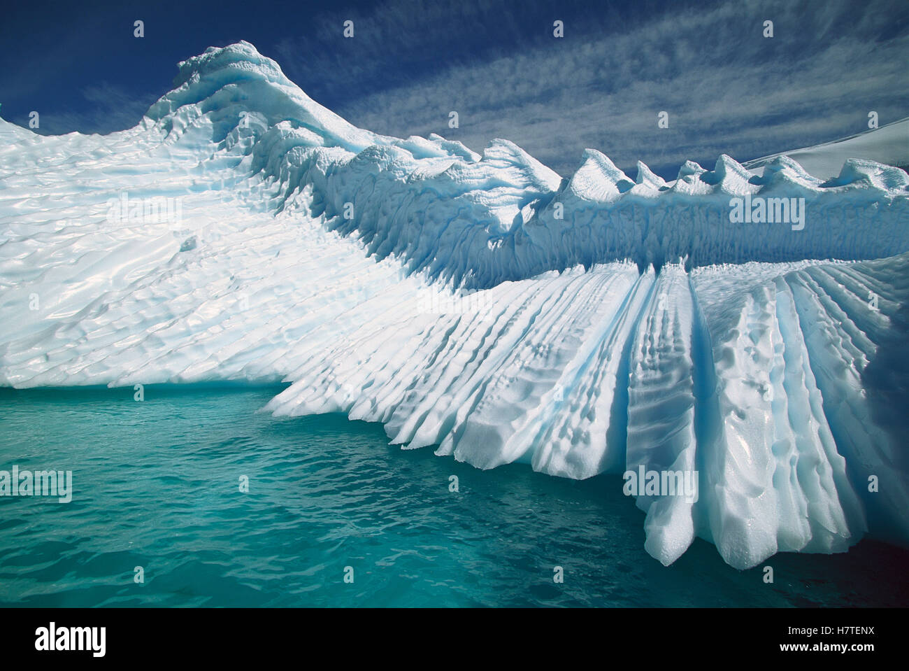 Overturned iceberg with eroded edges, Enterprise Island, Gerlache ...