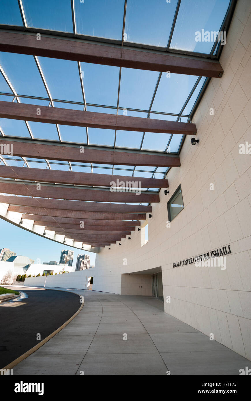 The entrance to the Ismaili Centre in Toronto which celebrates the ...
