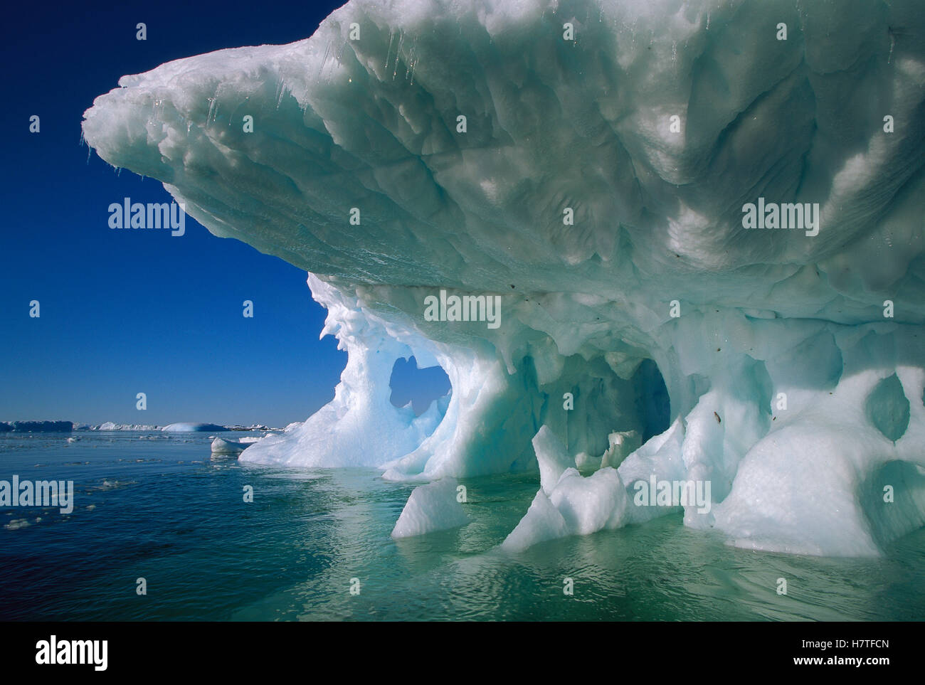 Undercut iceberg, Petermann Island, Antarctic Peninsula, Antarctica ...