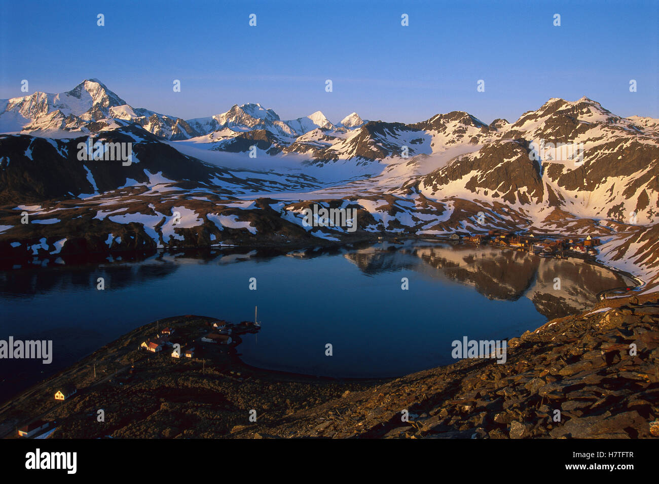 King Edward Point with Mount Paget and Mount Sugartop beyond, South ...