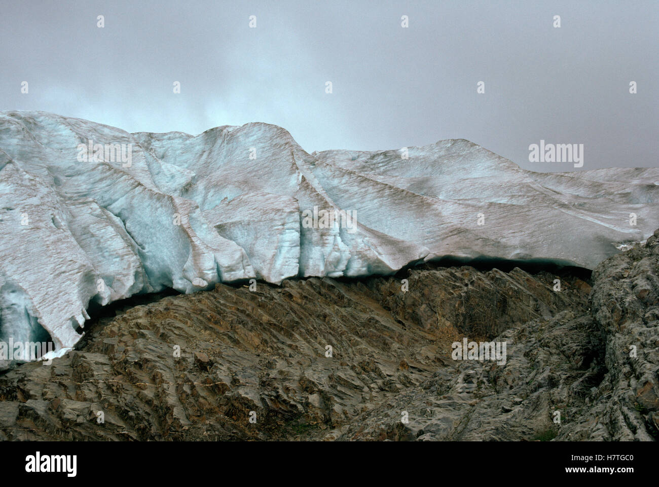 Receding glacier, Glacier National Park, British Columbia, Canada Stock ...