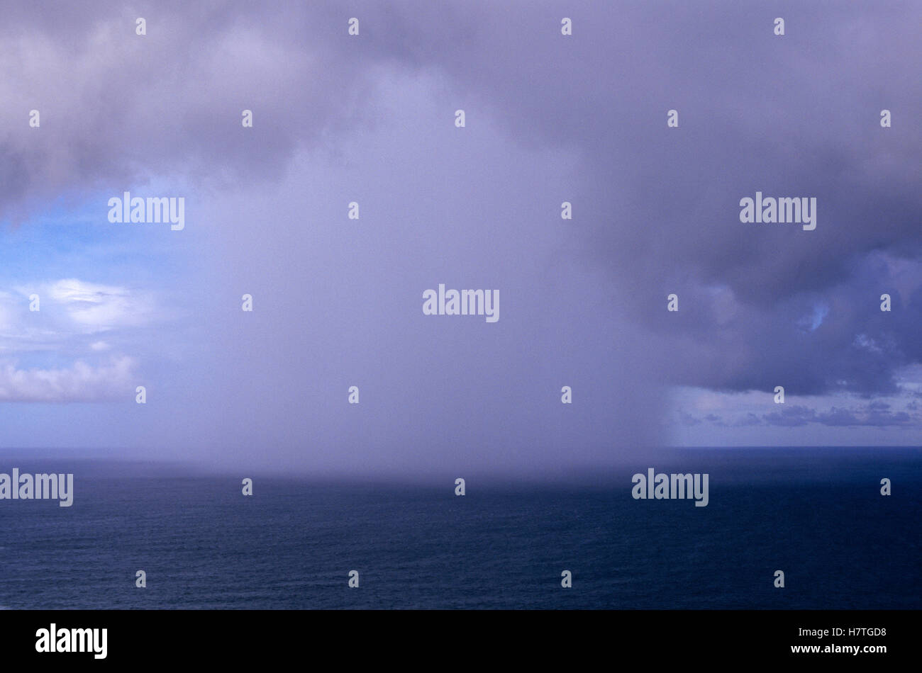 Rain storm at sea Stock Photo - Alamy