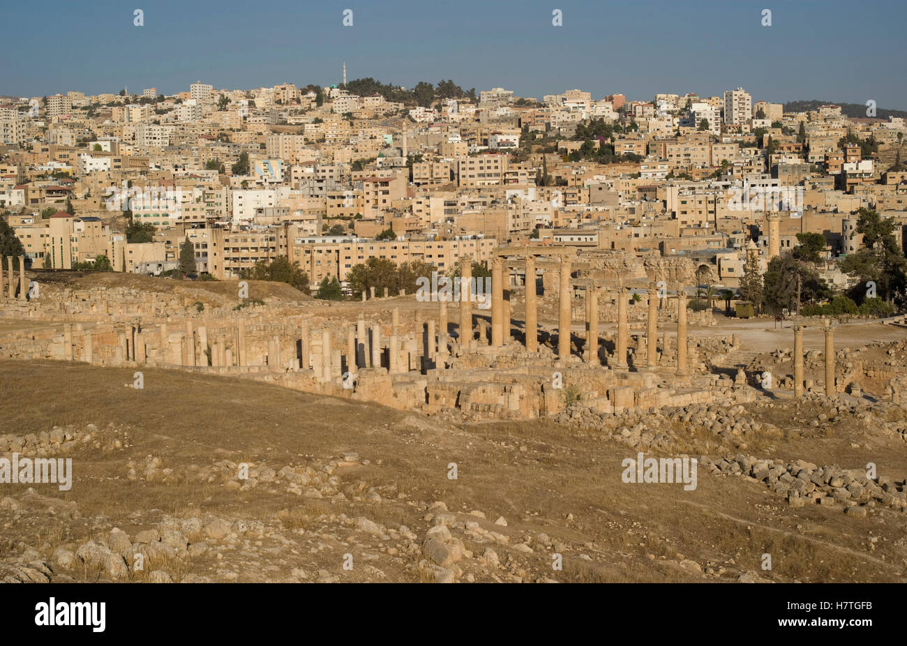 Ruins city of Jerash in Jordan Stock Photo - Alamy