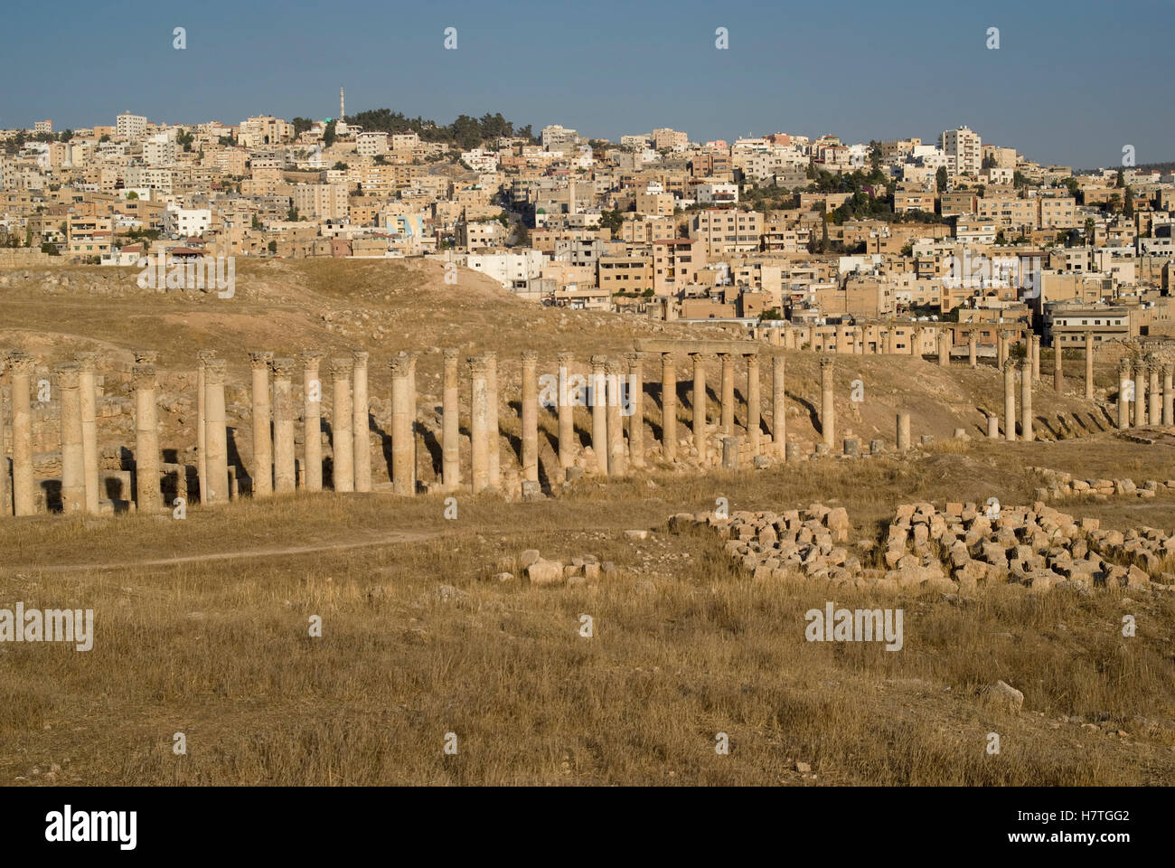 Ruins city of Jerash in Jordan Stock Photo - Alamy