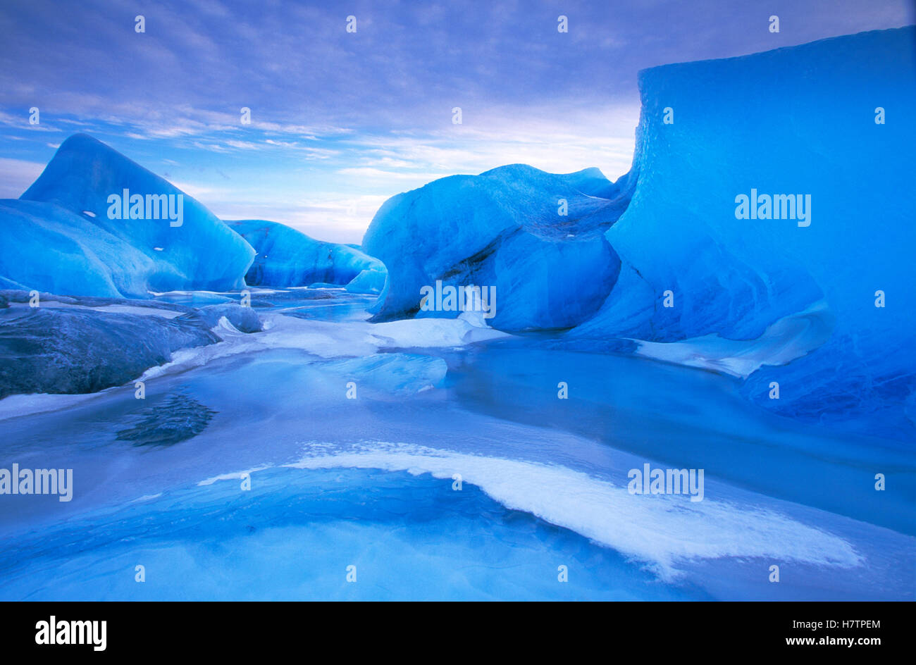 Blue icebergs, Iceland Stock Photo - Alamy