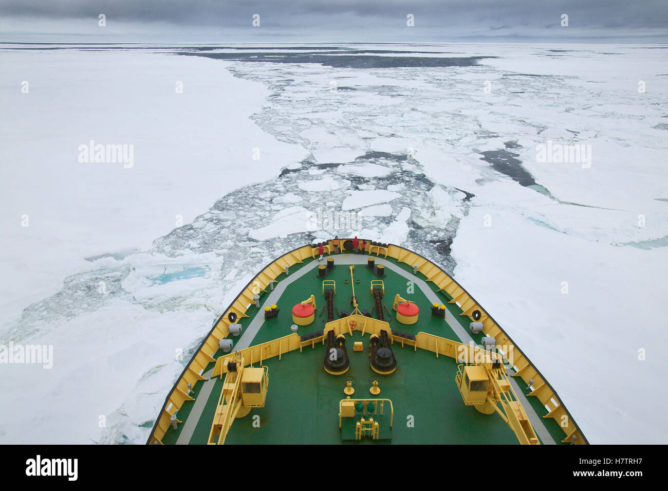 The bow of the Russian icebreaker Kapitan Khlebnikov, Antarctica Stock ...