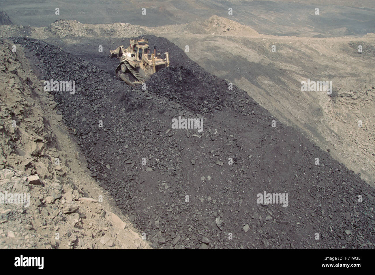 Cerrejon open pit coal mine, 5th largest in the world, near Riohacha ...