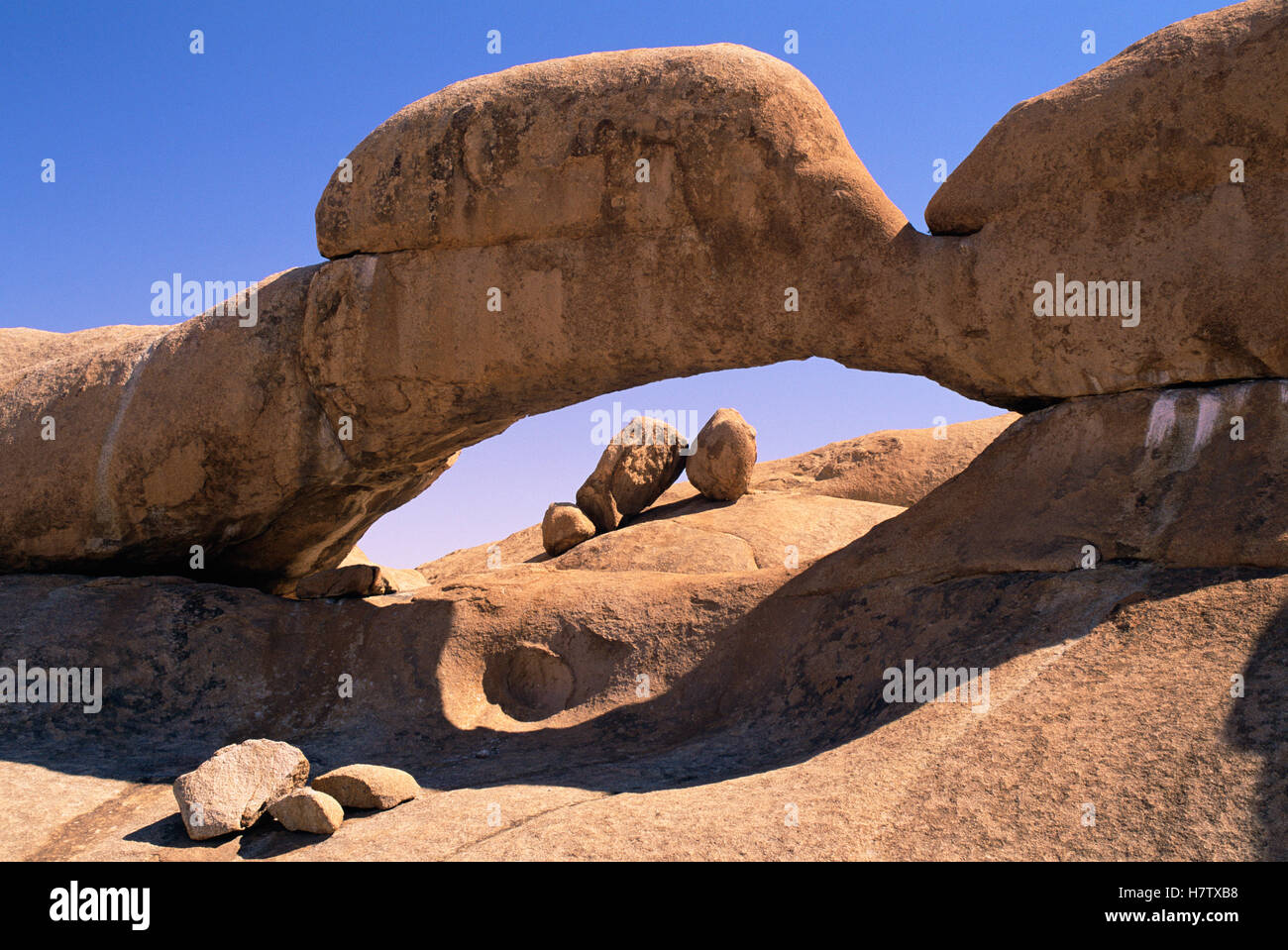 Natural arch at Spitzkoppe, Damaraland, Namib Desert, Namibia Stock ...