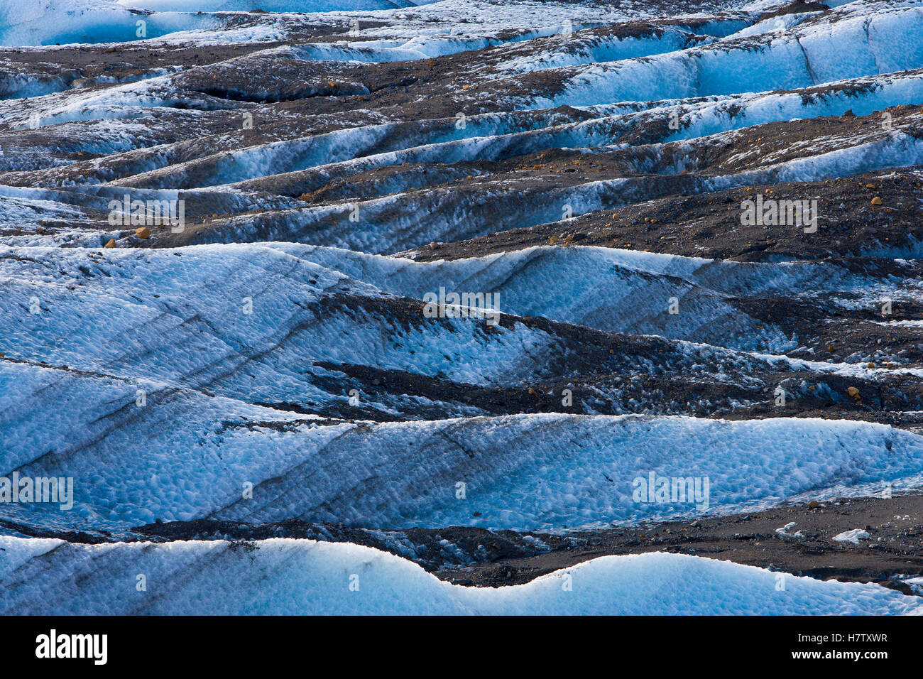 Crevasses in Svinafellsjokull Glacier, Iceland Stock Photo - Alamy