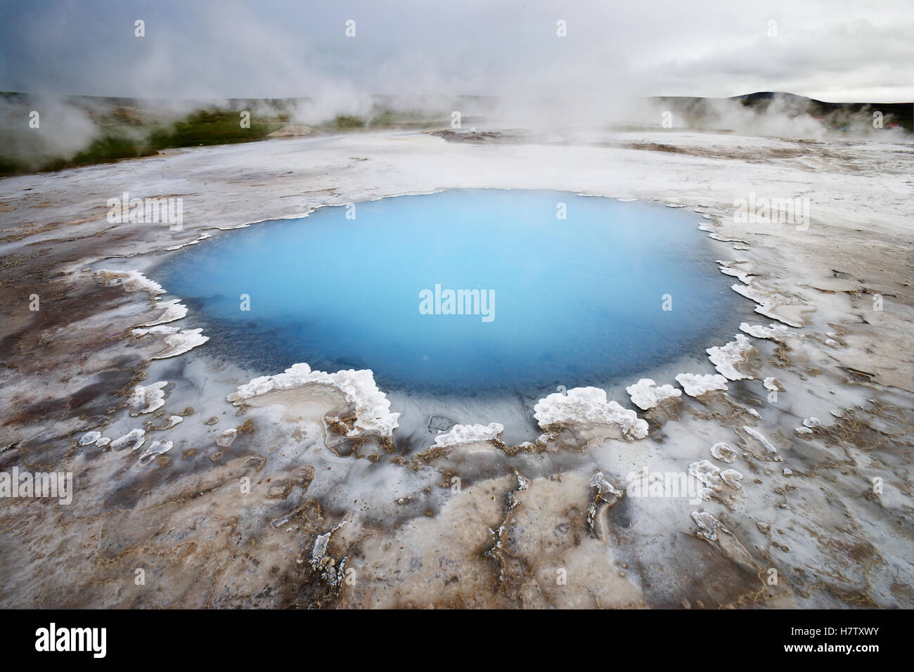 Hot spring in the thermally active area of Hveravellir, Iceland Stock ...