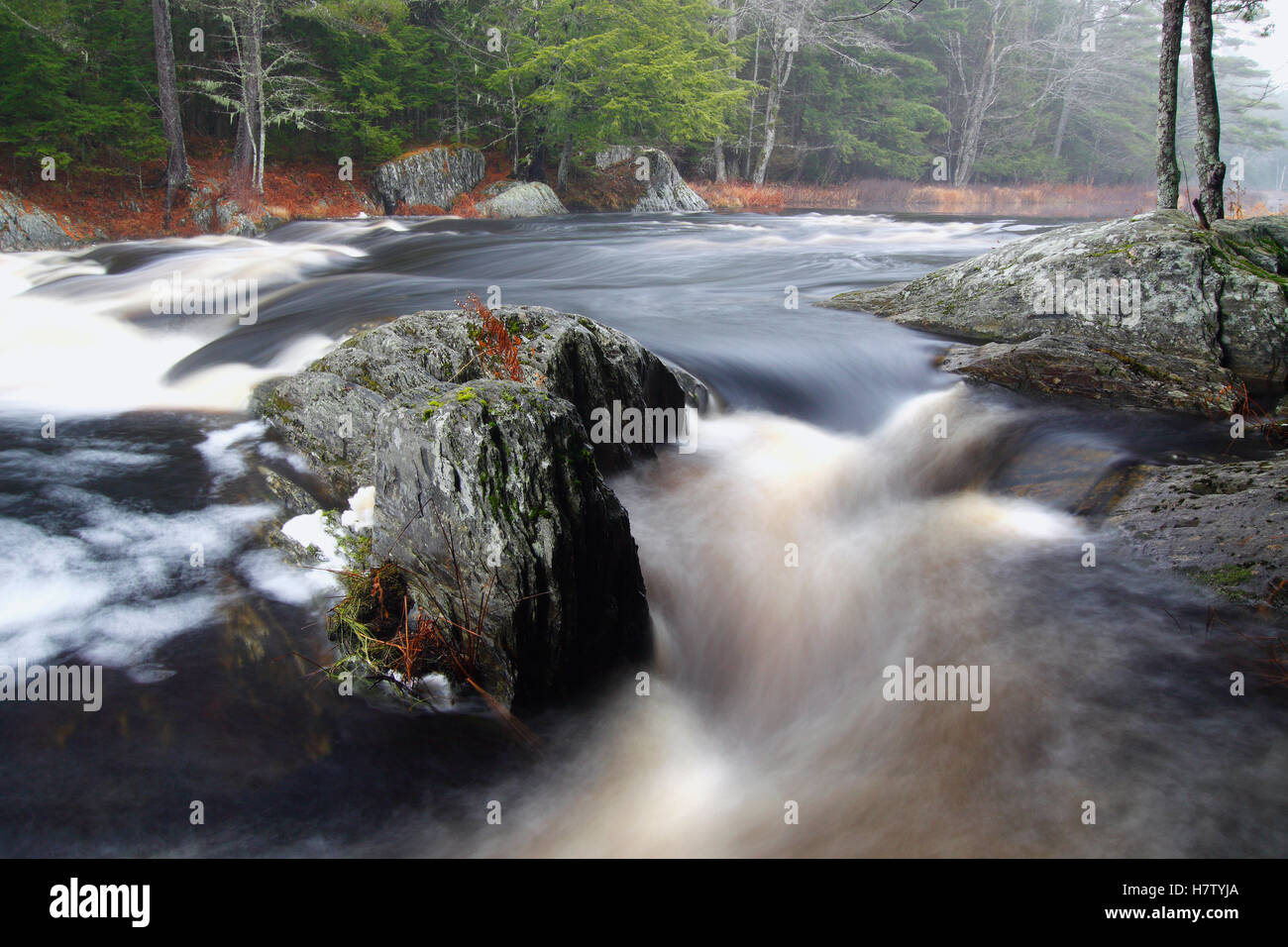 Mersey River, Kejimkujik National Park, Nova Scotia, Canada Stock Photo ...
