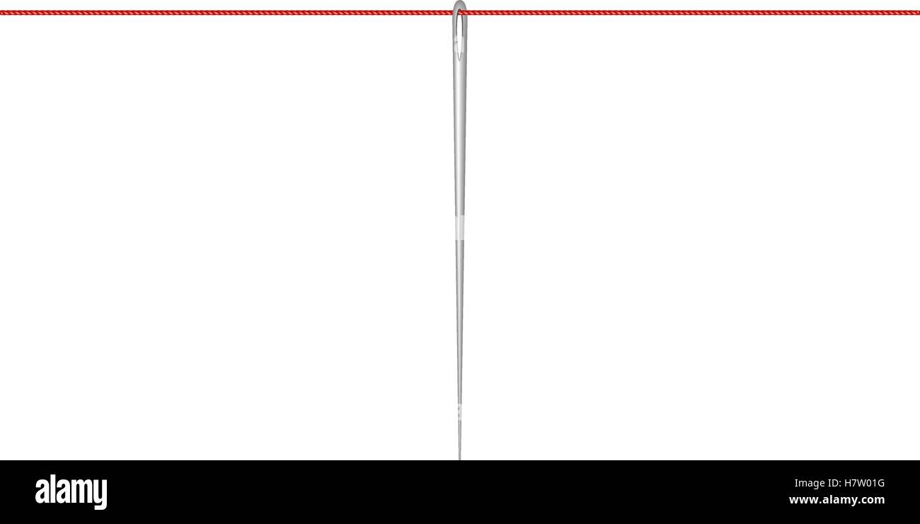 Needle and thread Stock Vector Images - Alamy