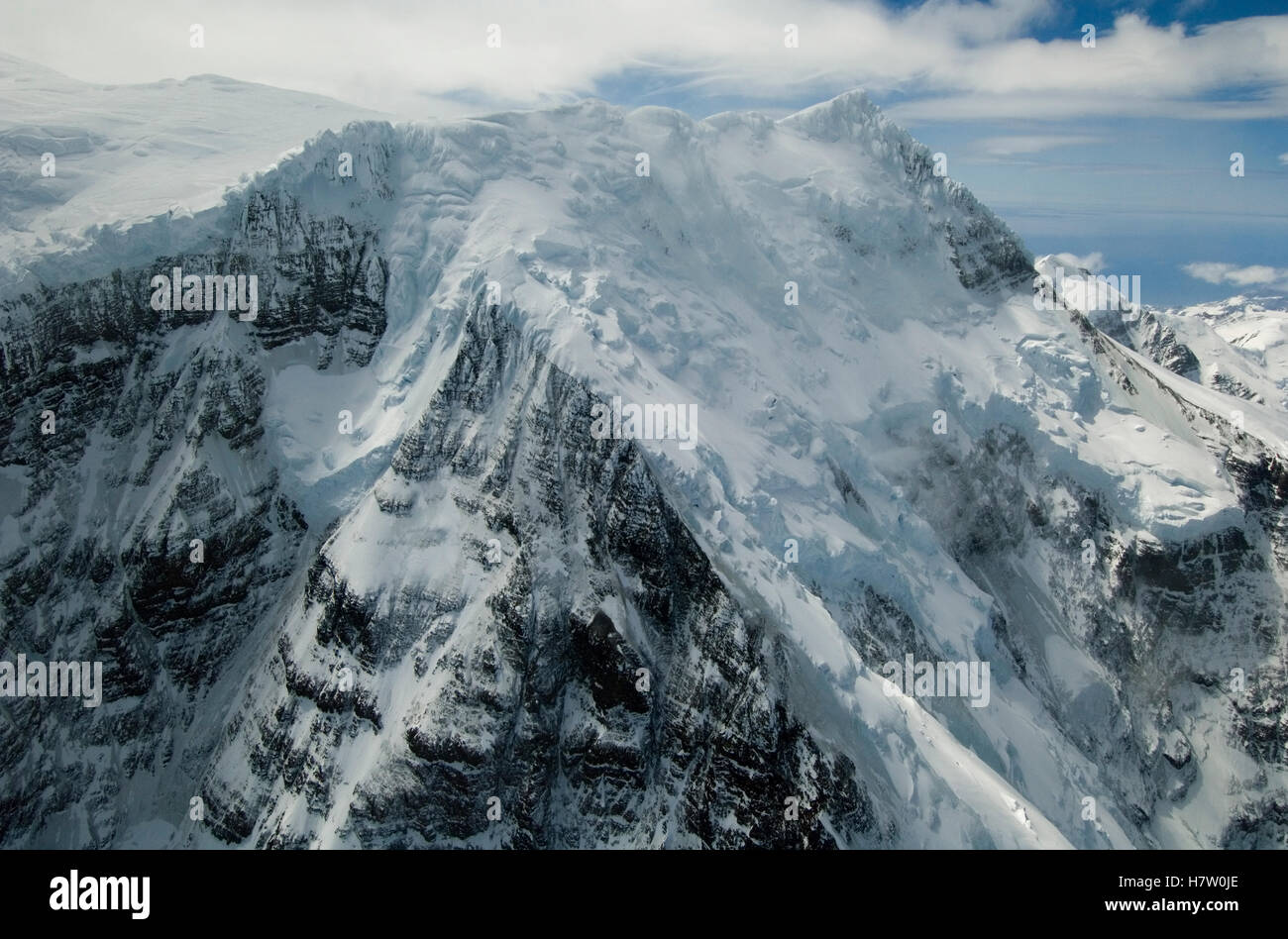Aerial of Mount Paget(2934 m), South Georgia Island Stock Photo - Alamy