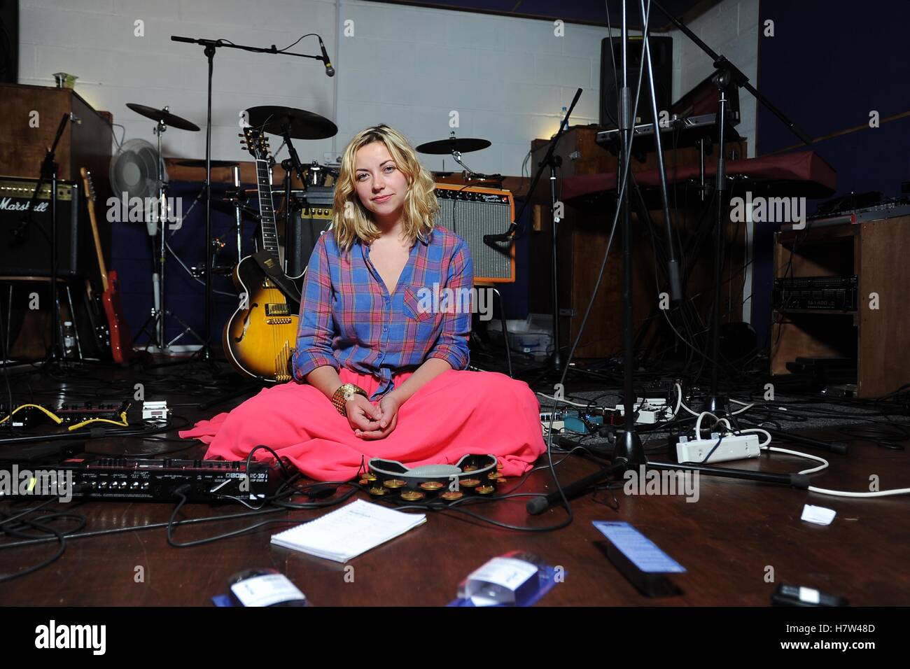 Singer Charlotte Church poses for a portrait in music studio Stock ...