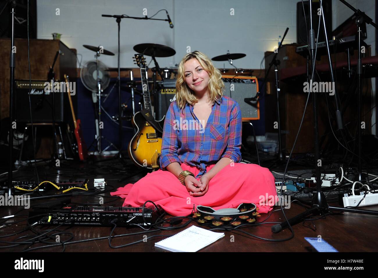Singer Charlotte Church poses for a portrait in music studio Stock ...