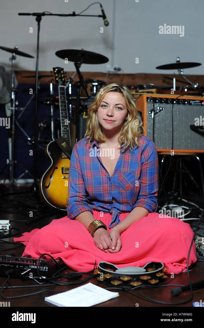 Singer Charlotte Church poses for a portrait in music studio Stock ...