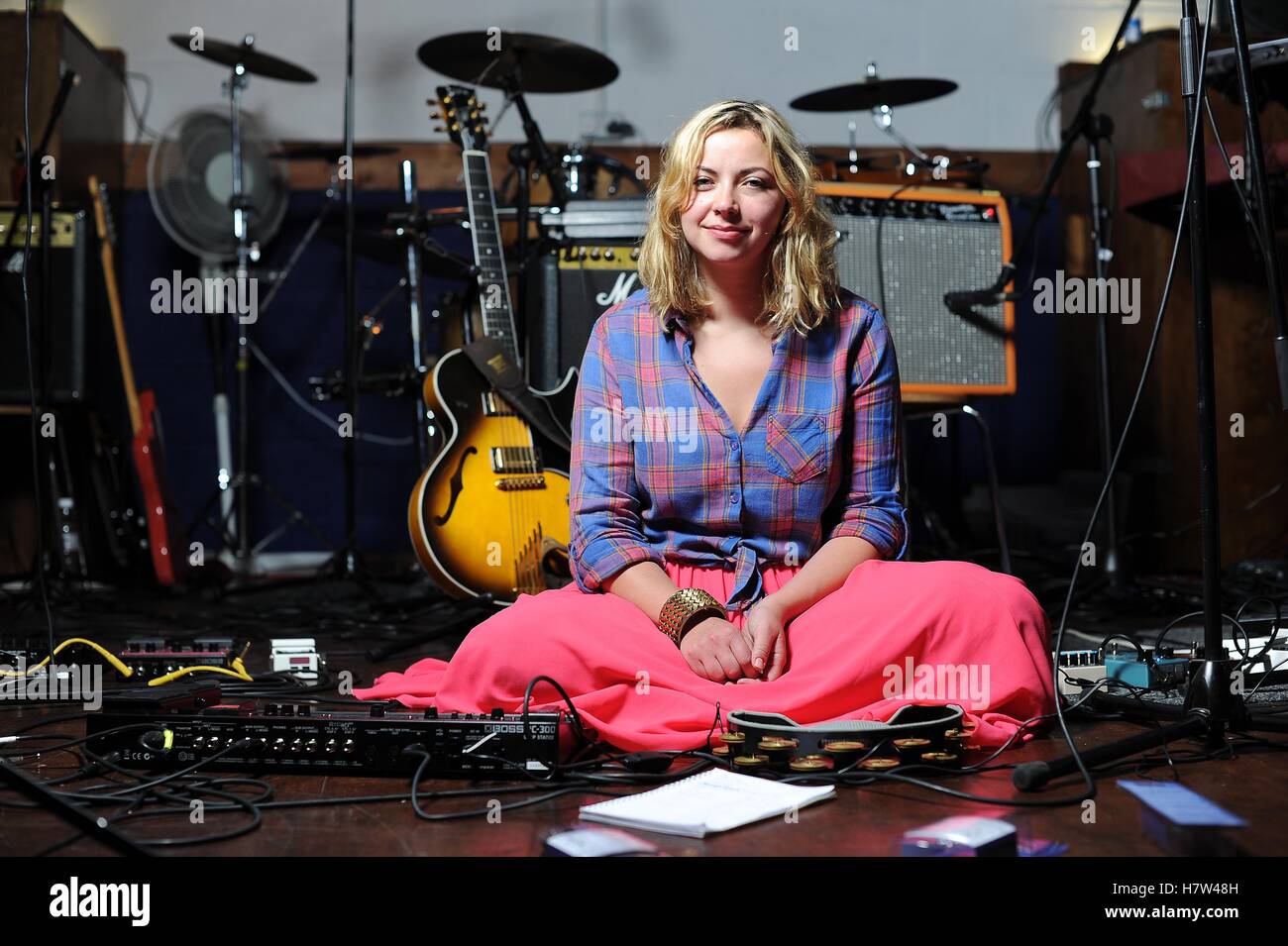 Singer Charlotte Church poses for a portrait in music studio Stock ...