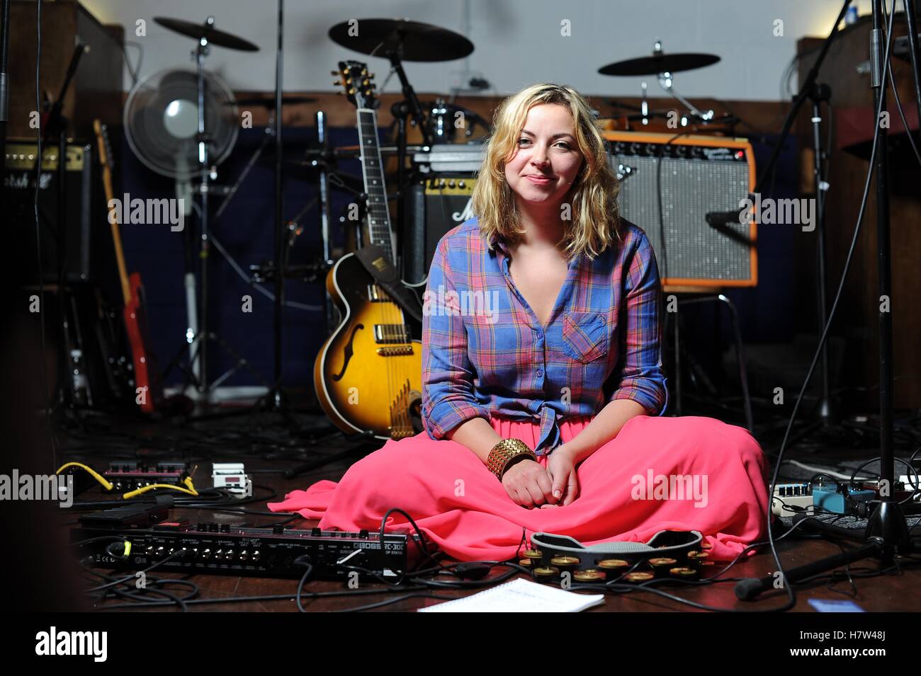 Singer Charlotte Church poses for a portrait in music studio Stock ...