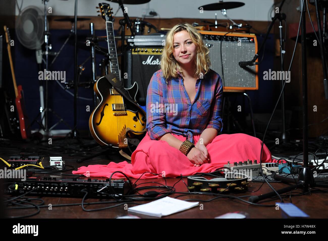Singer Charlotte Church poses for a portrait in music studio Stock ...