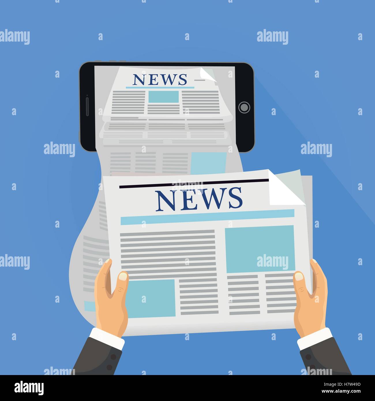 Breaking news newspaper hand hi-res stock photography and images - Alamy