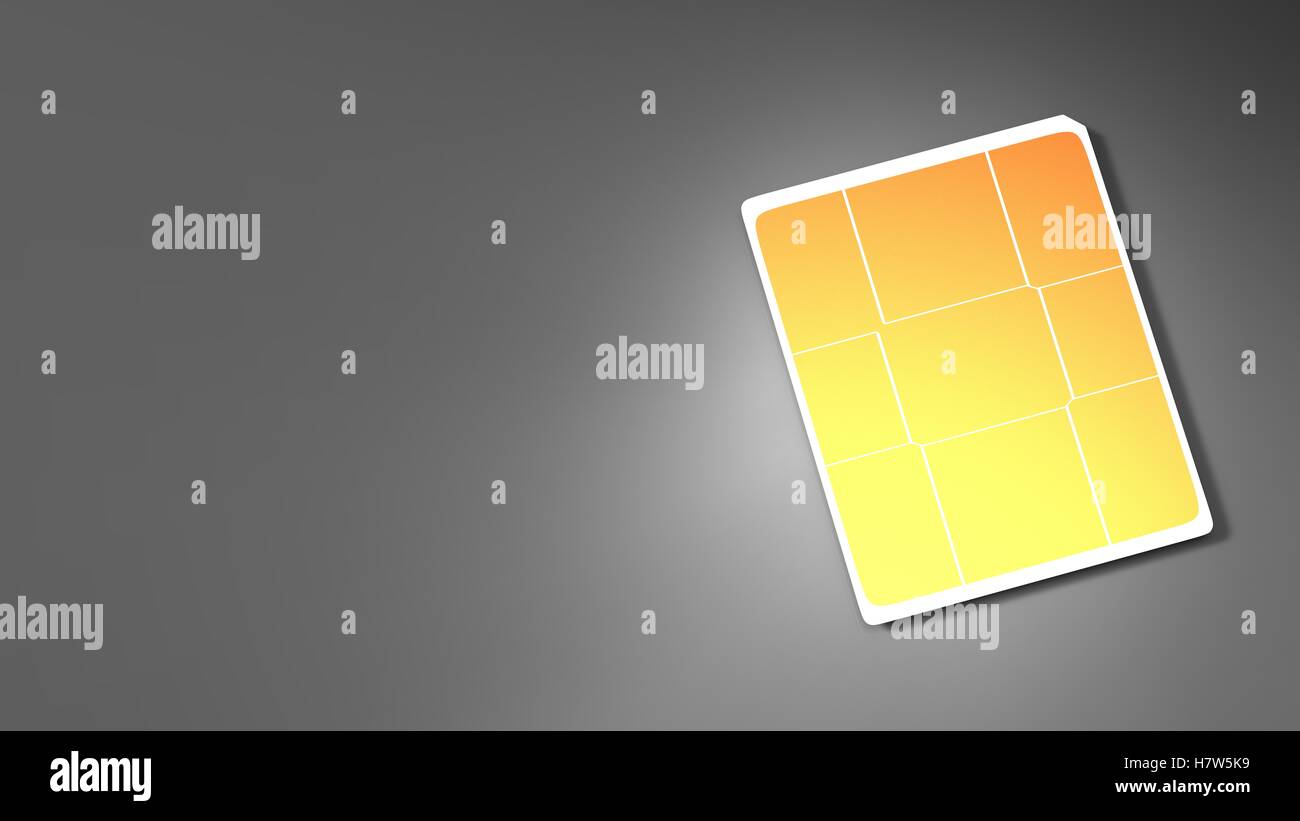 The 3d rendering of Sim card with nice background color Stock Photo - Alamy