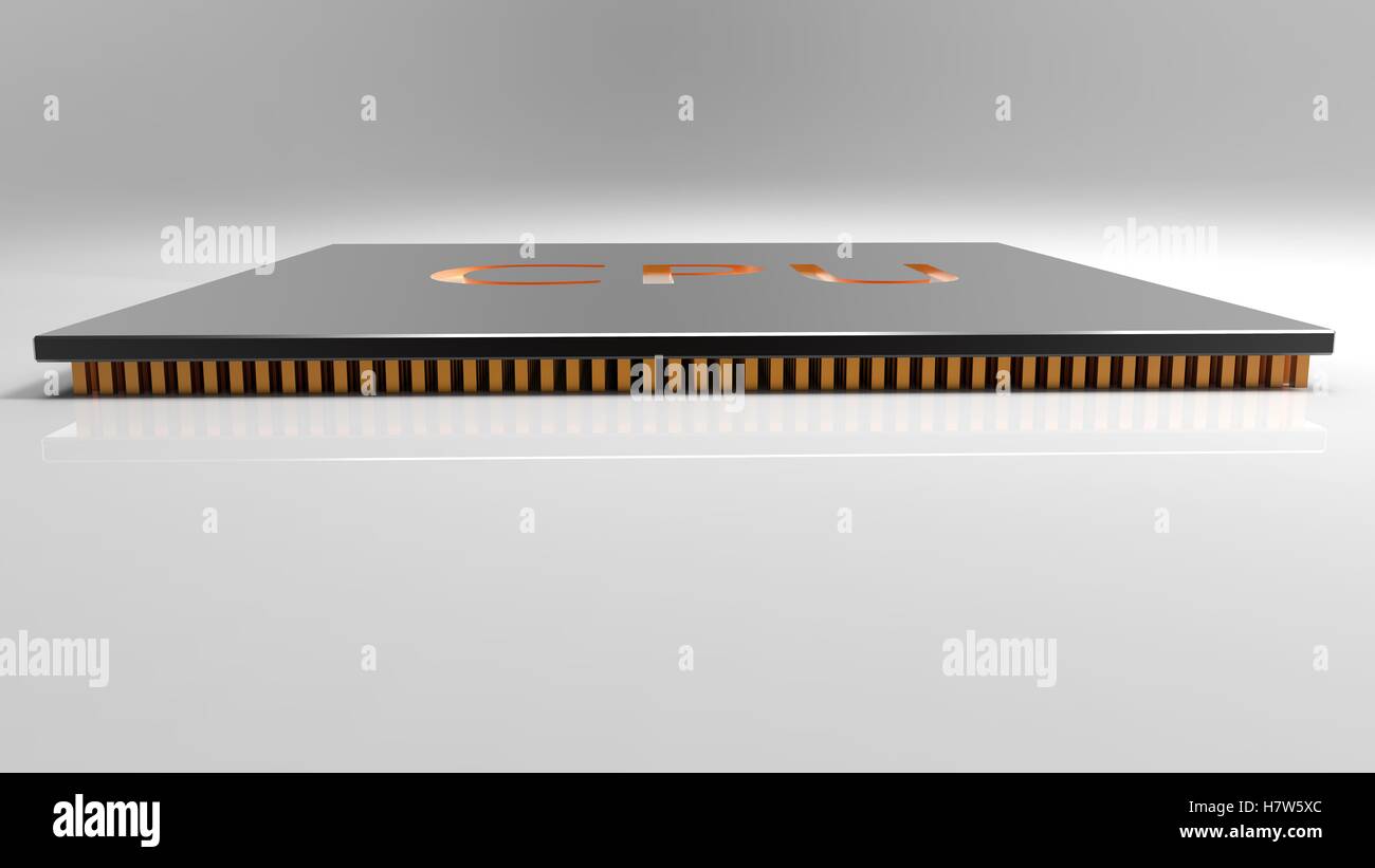 The 3d render Central Computer Processors CPU concept. technology ...