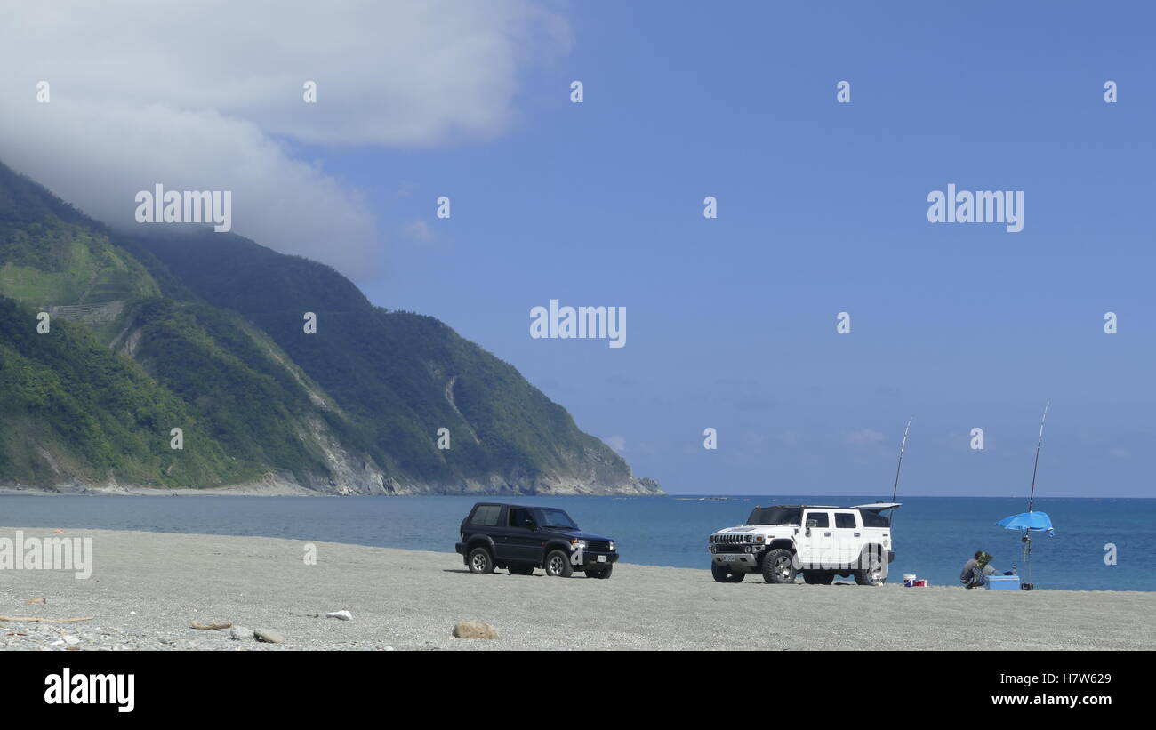 New Taipei City, Taiwan - 26 October : the man enjoin fishing on the ...