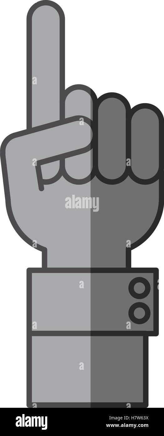 Hand gesture icon. Palm human people and communication theme. Isolated ...