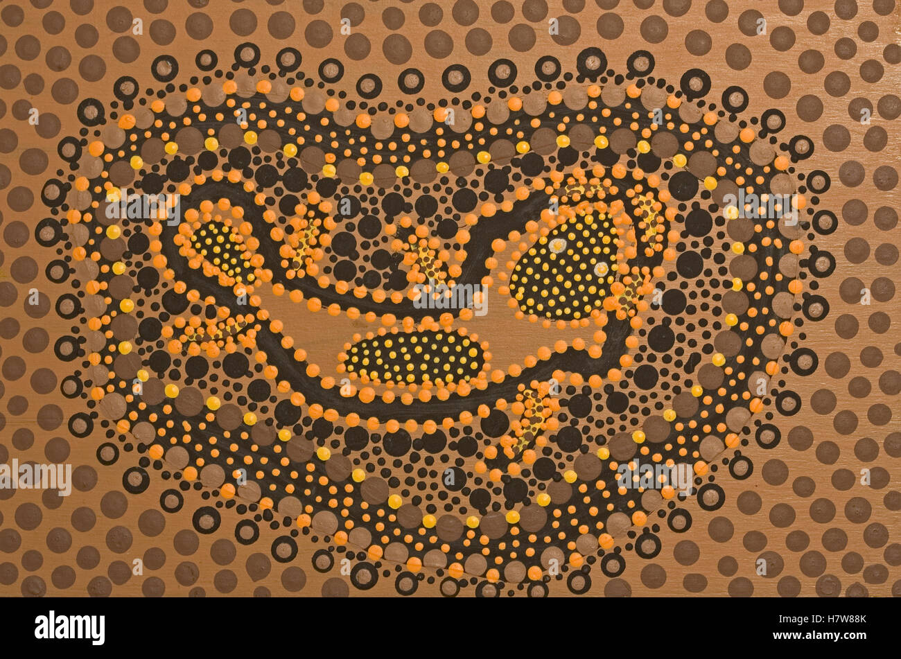 An aboriginal painting depicting a gecko, Australia Stock Photo - Alamy