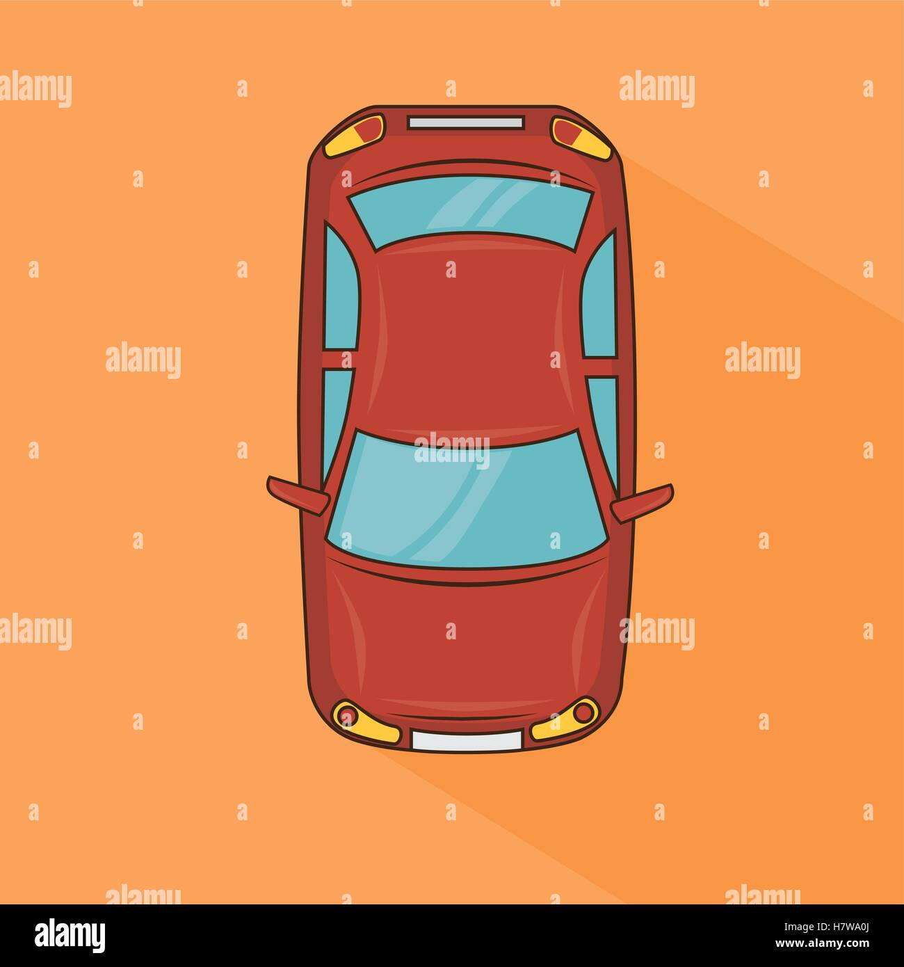 red car top view transport design vector illustration eps 10 Stock ...