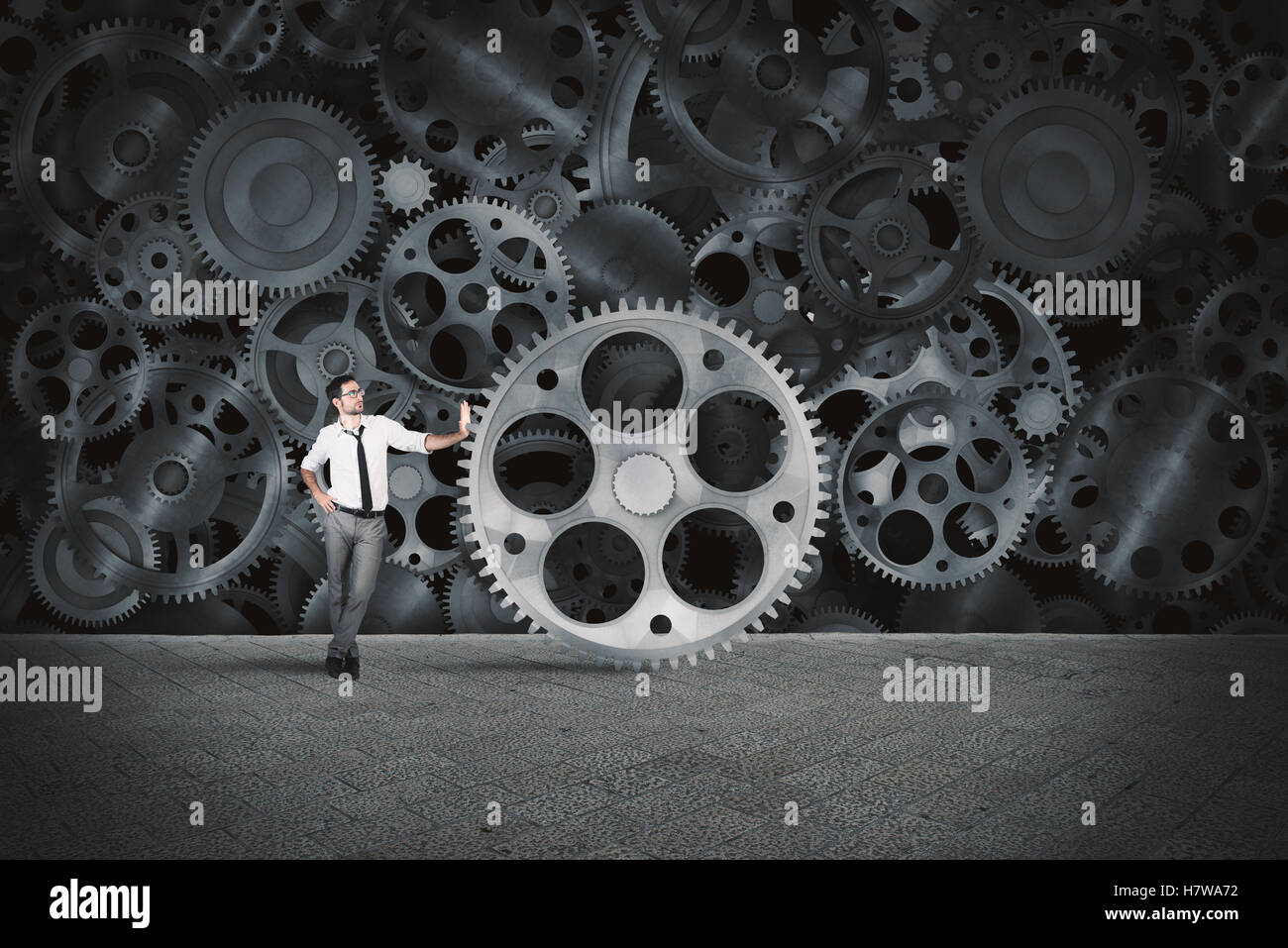 Missing gear system Stock Photo - Alamy