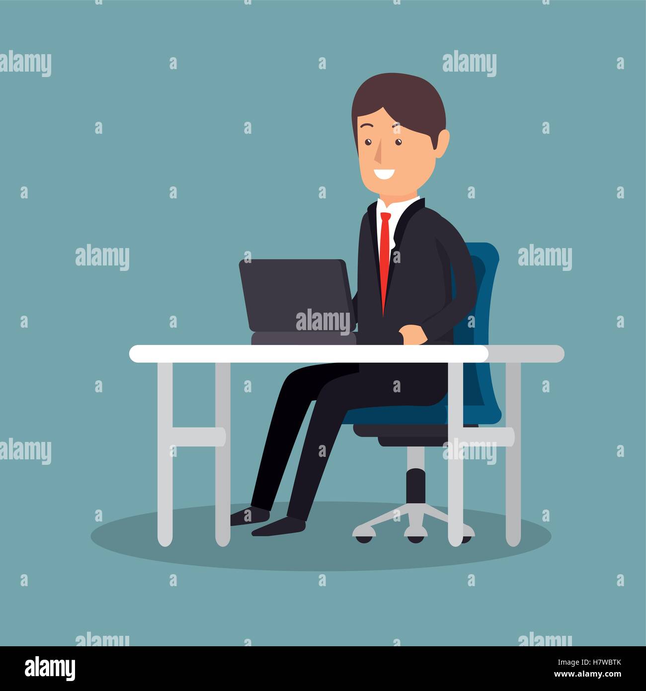 businessman avatar working icon vector illustration design Stock Vector ...