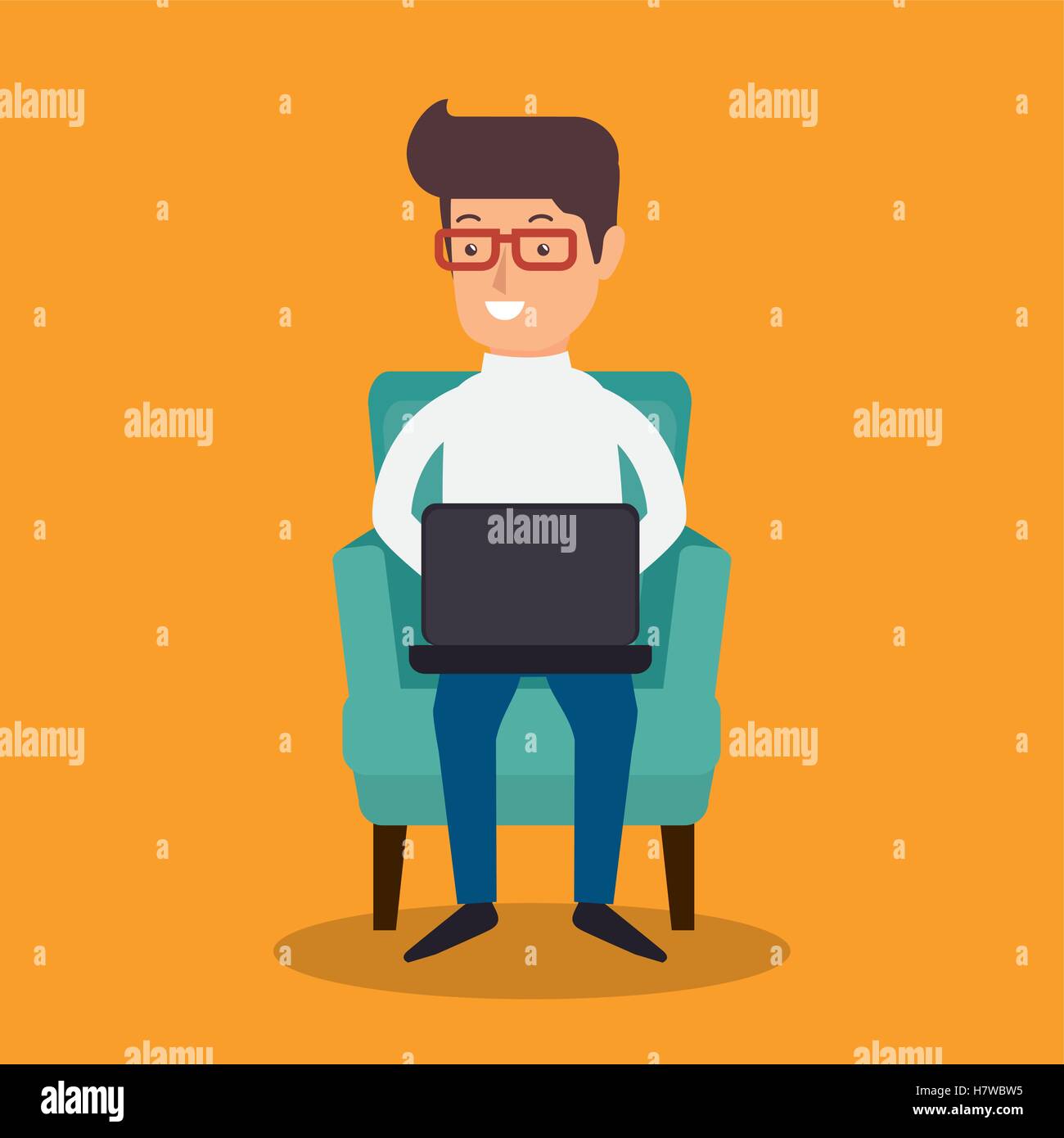 businessman avatar working icon vector illustration design Stock Vector ...