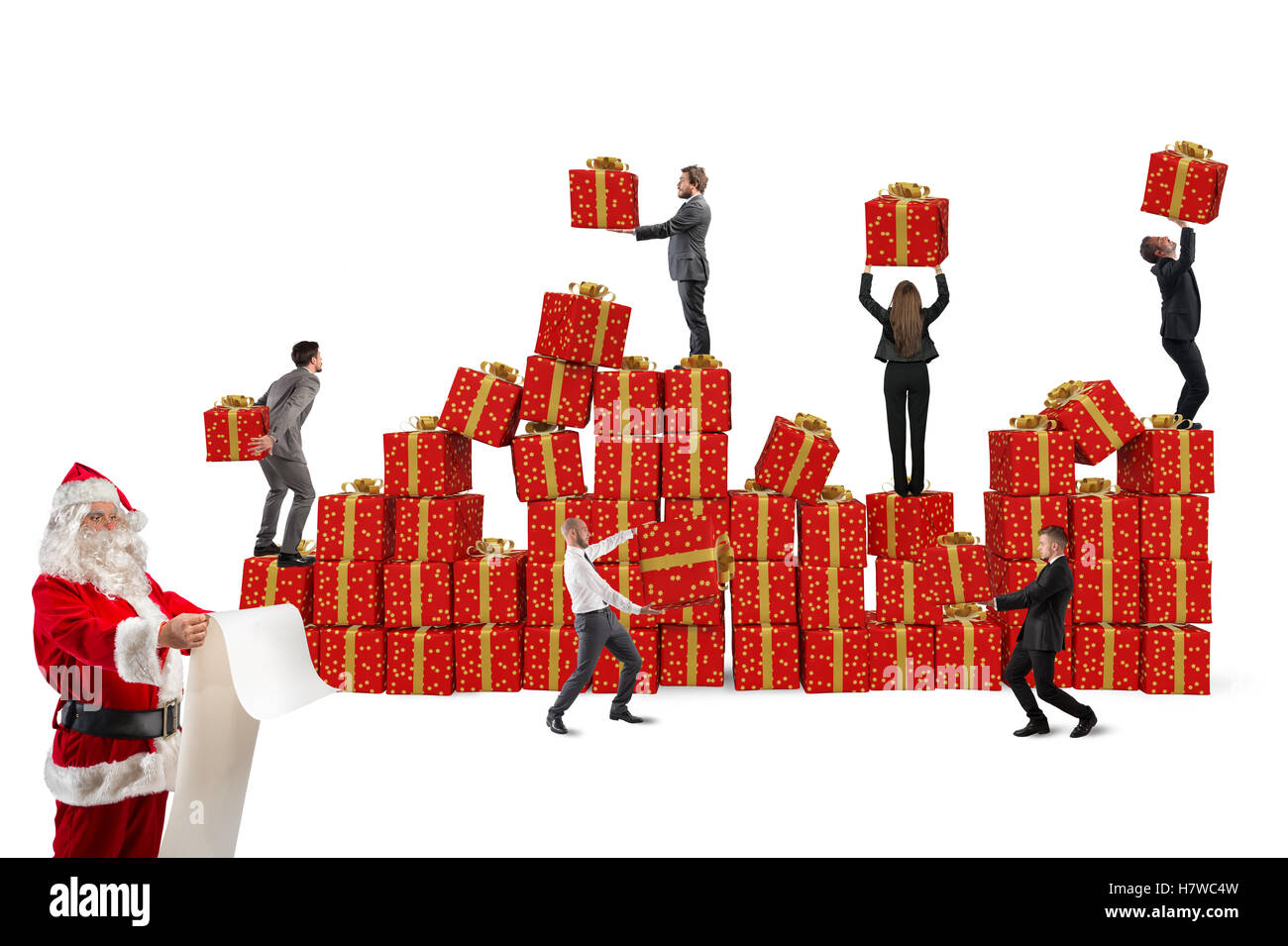 Team for Christmas gifts Stock Photo - Alamy