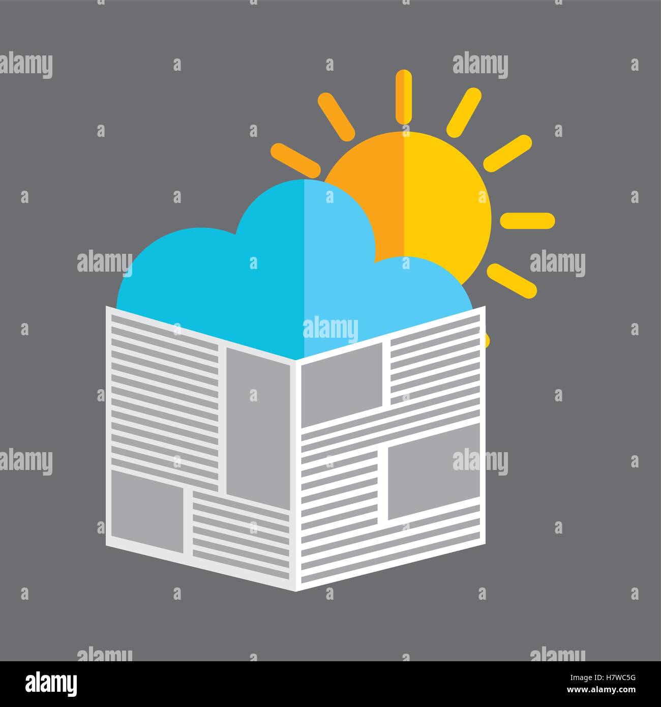 weather report in the newspaper vector illustration design Stock Vector ...
