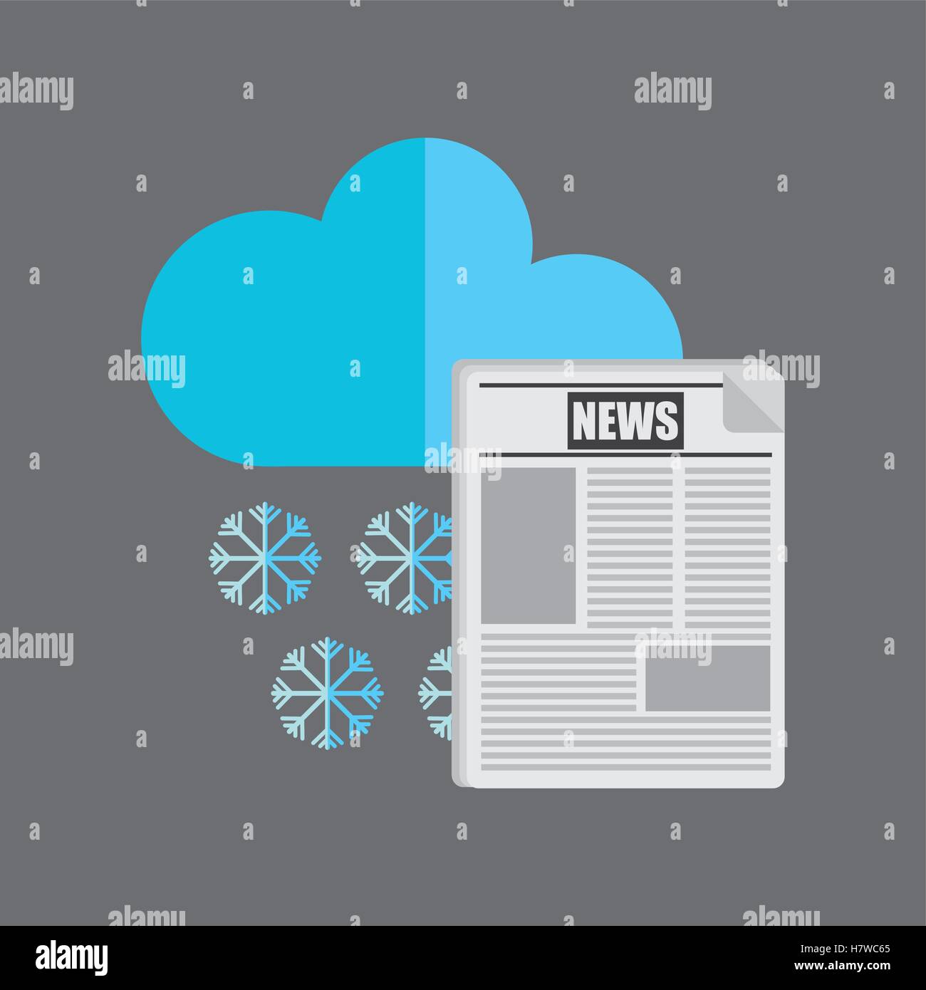 weather report in the newspaper vector illustration design Stock Vector ...