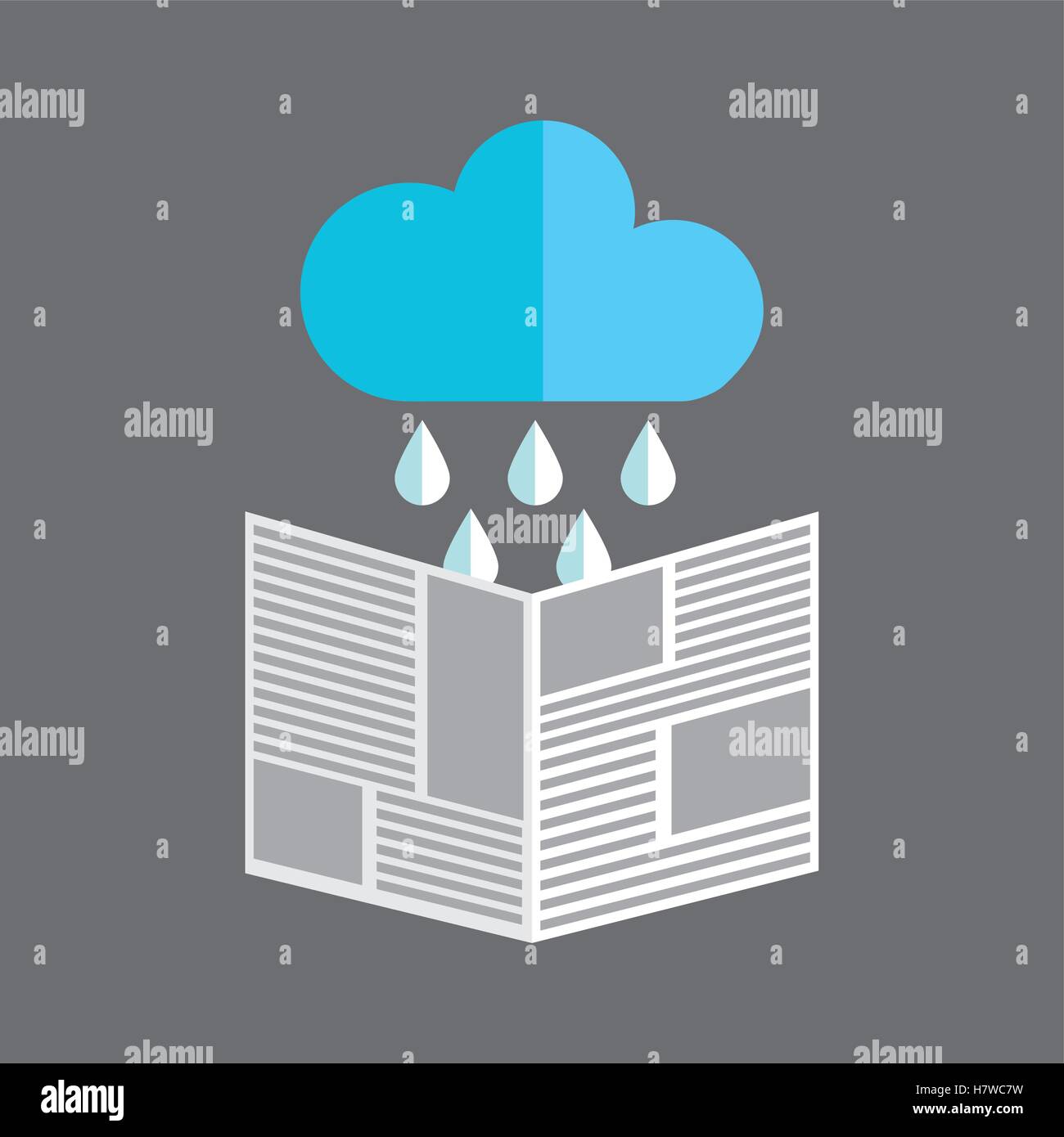 weather report in the newspaper vector illustration design Stock Vector ...