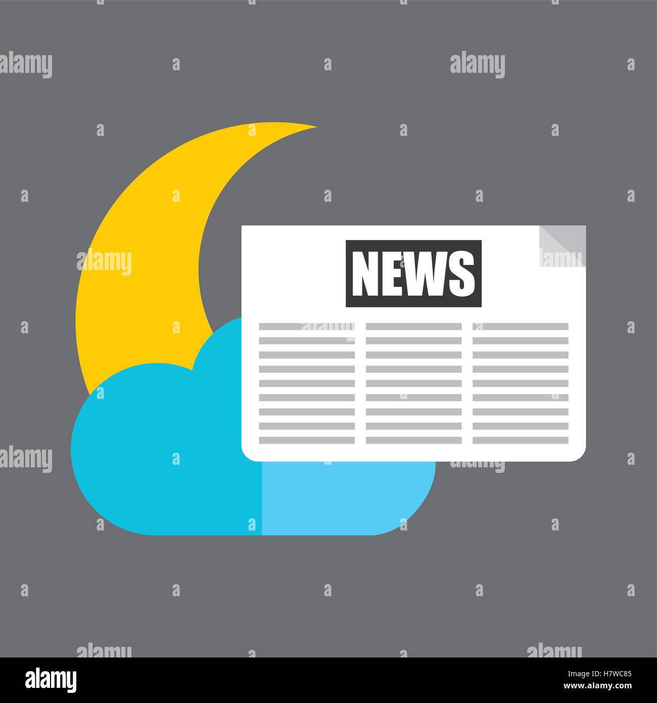 weather report in the newspaper vector illustration design Stock Vector ...