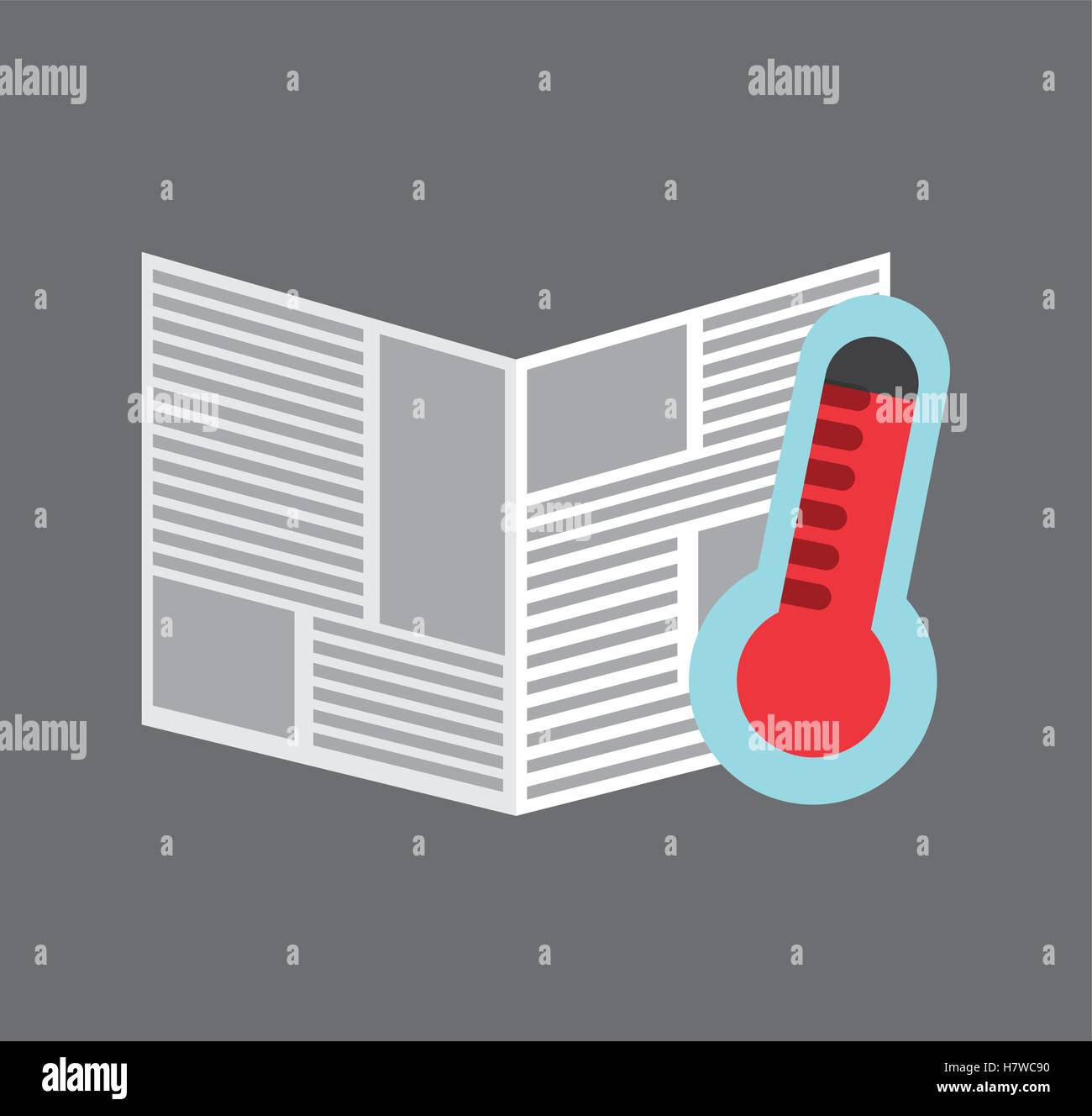 weather report in the newspaper vector illustration design Stock Vector ...