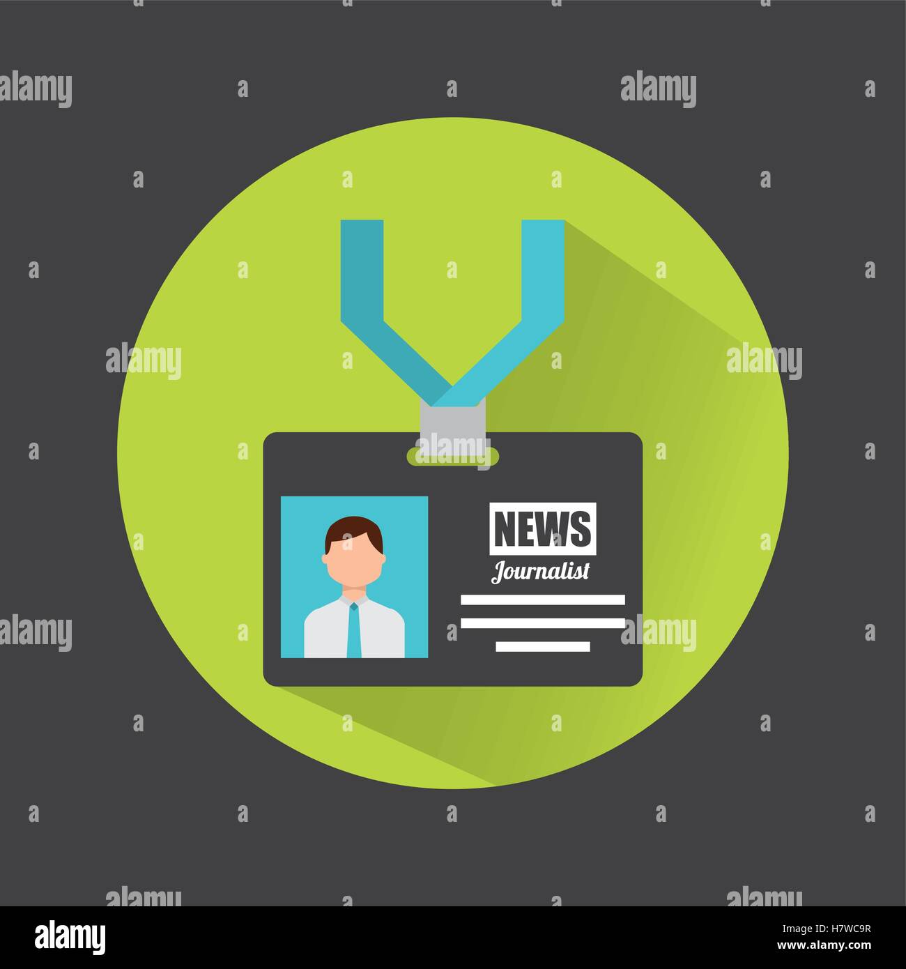 journalist badge isolated icon vector illustration design Stock Vector ...