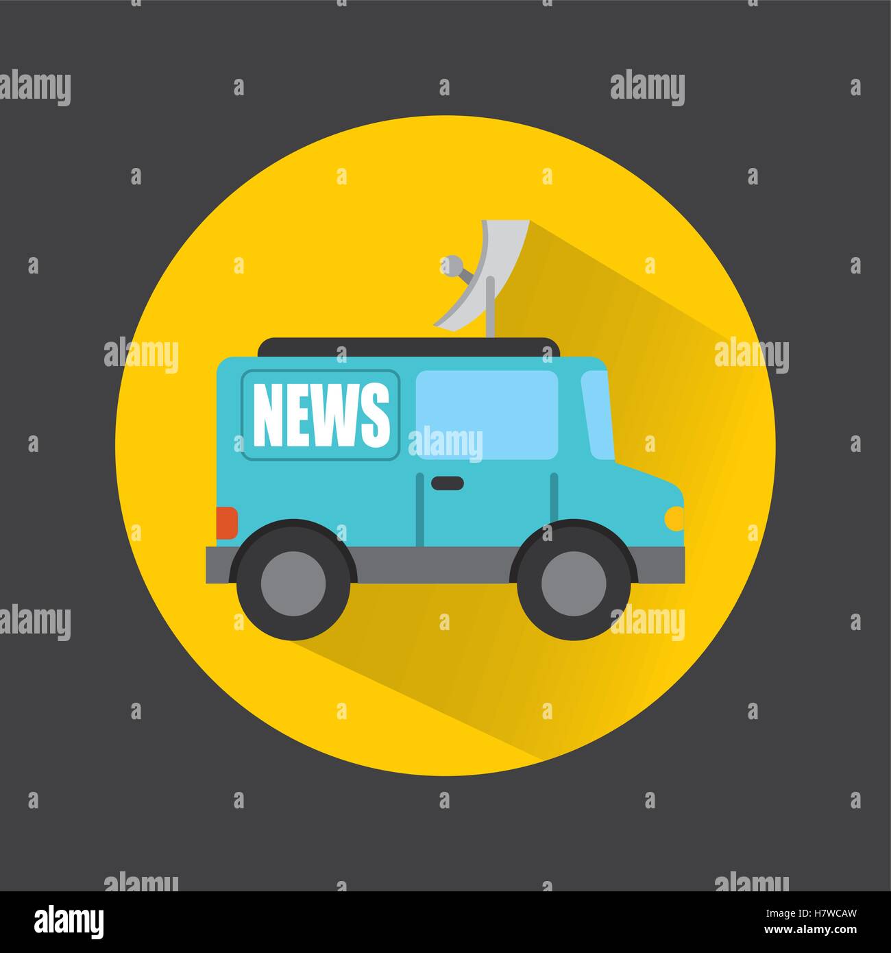 News transport car Stock Vector Images - Alamy