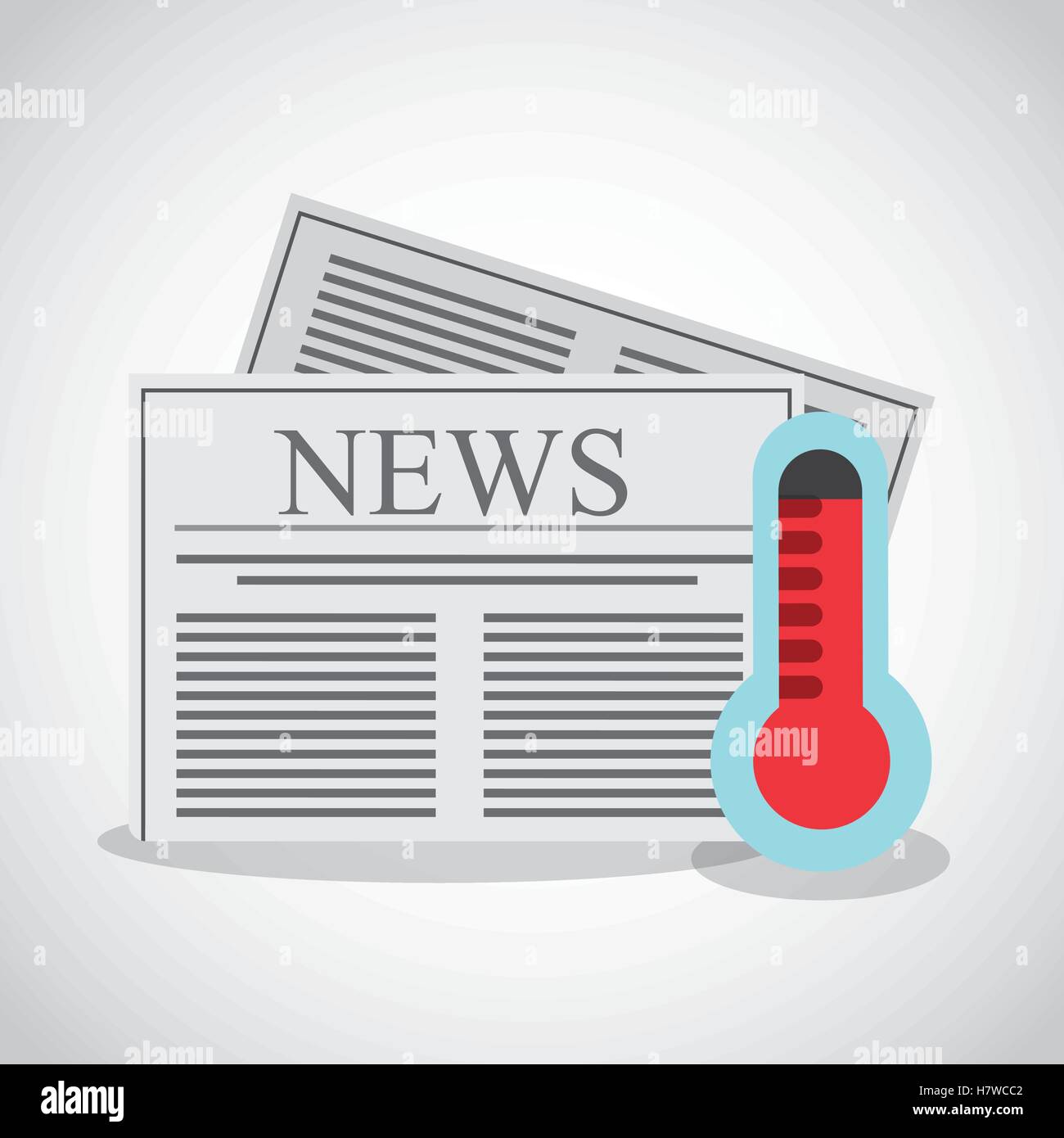 weather report in the newspaper vector illustration design Stock Vector ...