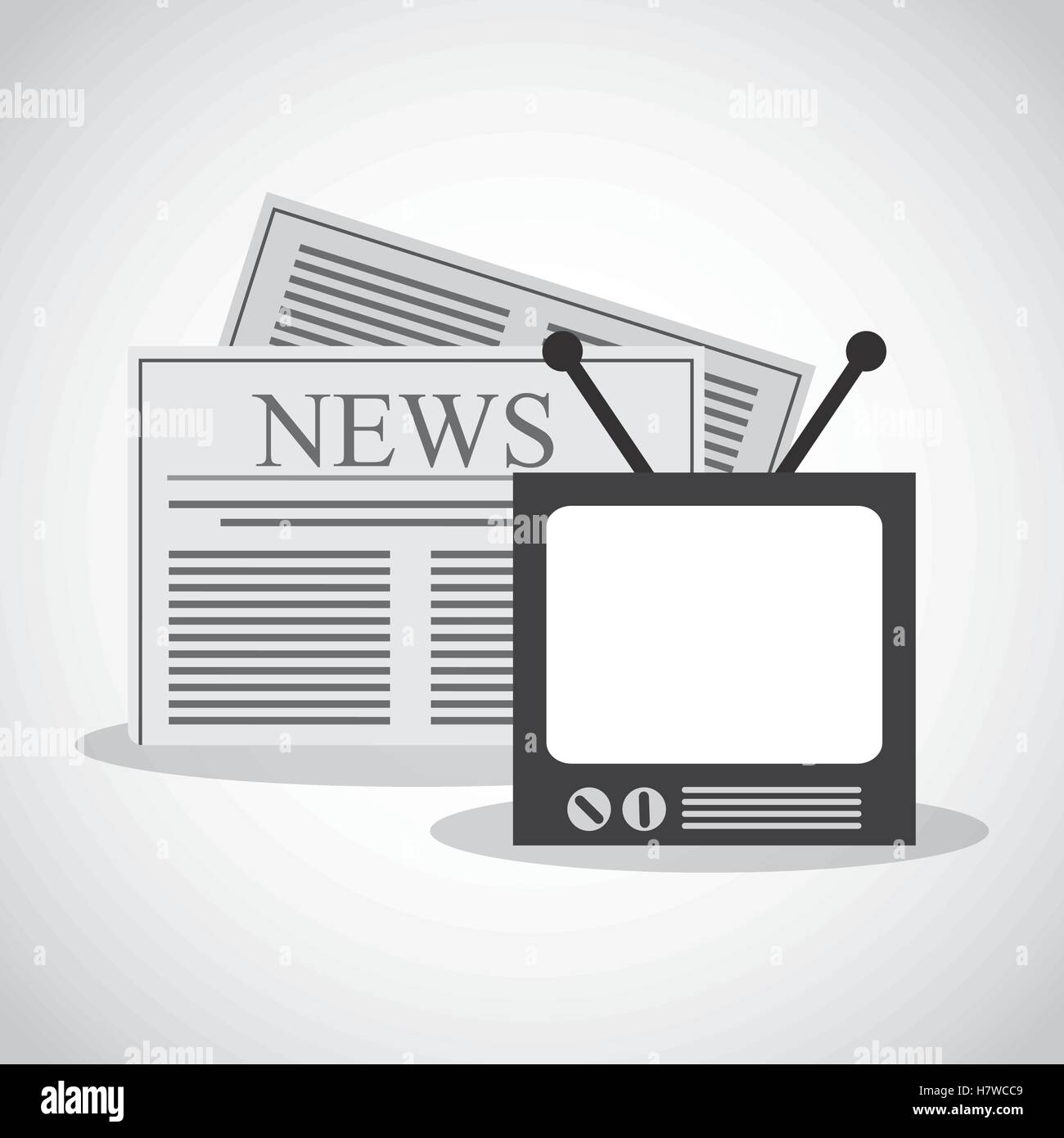 breaking news in newspaper vector illustration design Stock Vector ...