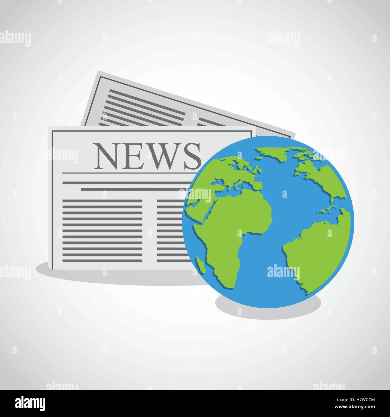 breaking news in newspaper vector illustration design Stock Vector ...