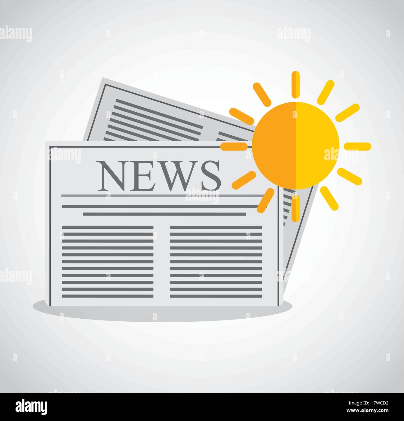 weather report in the newspaper vector illustration design Stock Vector ...