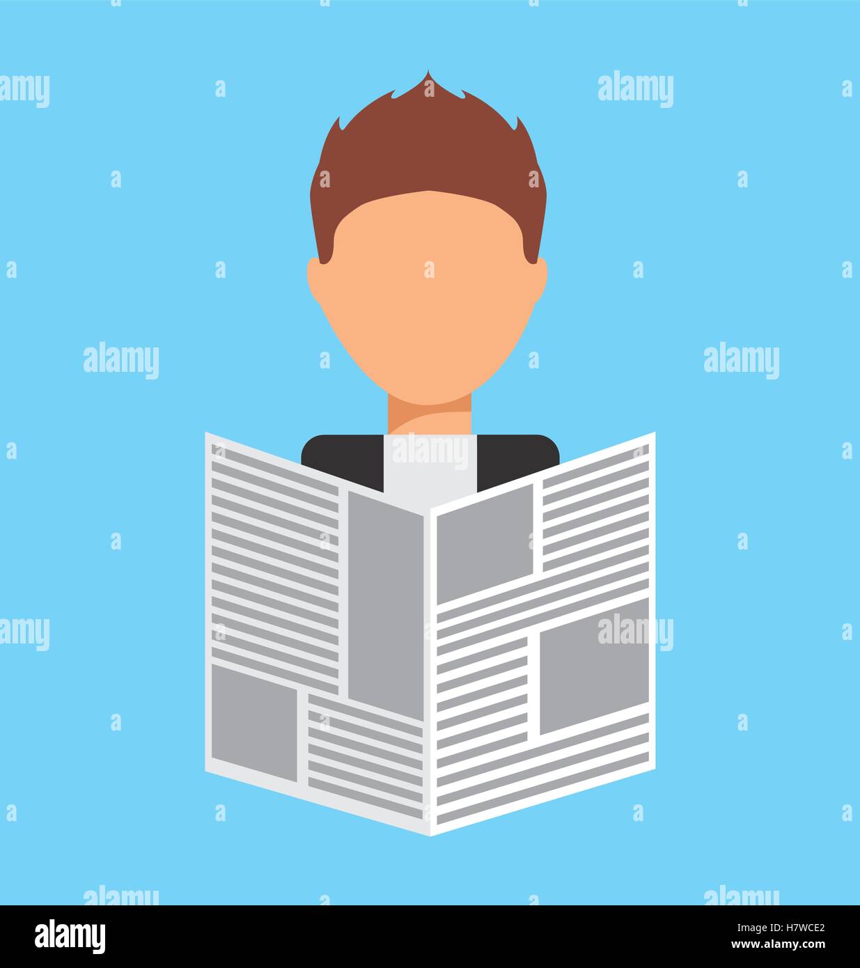 breaking news in newspaper vector illustration design Stock Vector ...